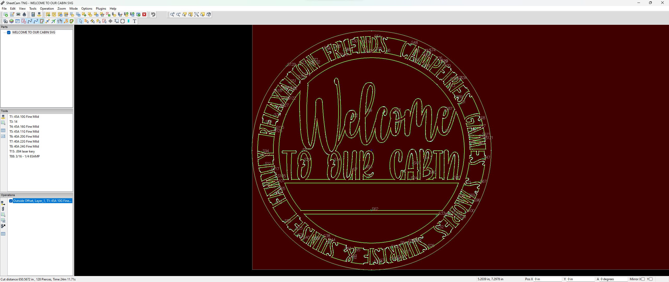 Cabin Welcome Sign, DXF SVG PNG, Cnc Plasma Laser Cut File Xtool ...