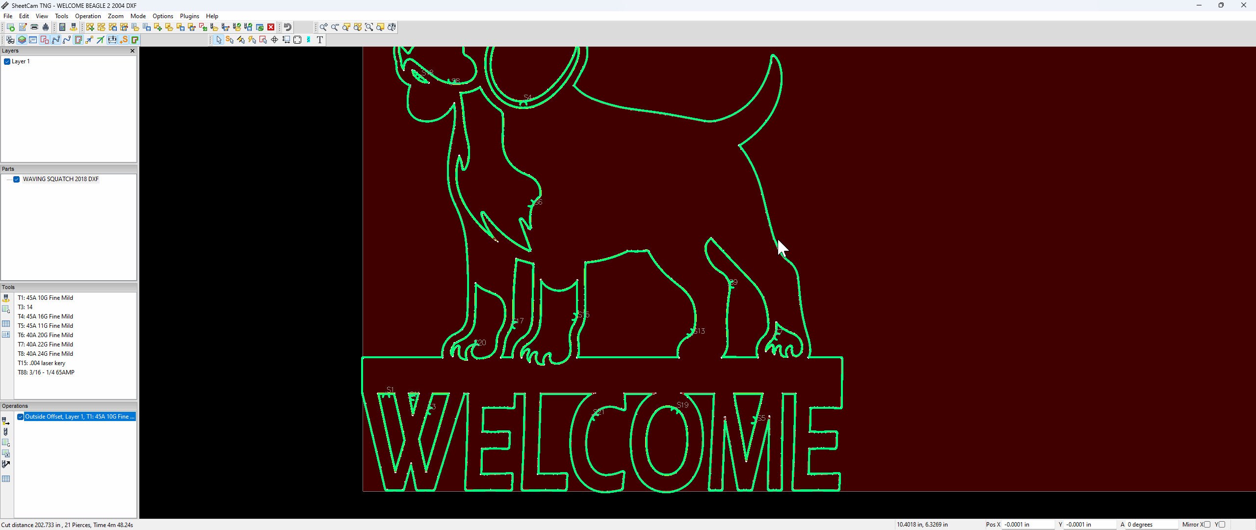 Welcome Dog Sign Dxf File for Cnc Plasma Cutting, Beagle Svg File for ...