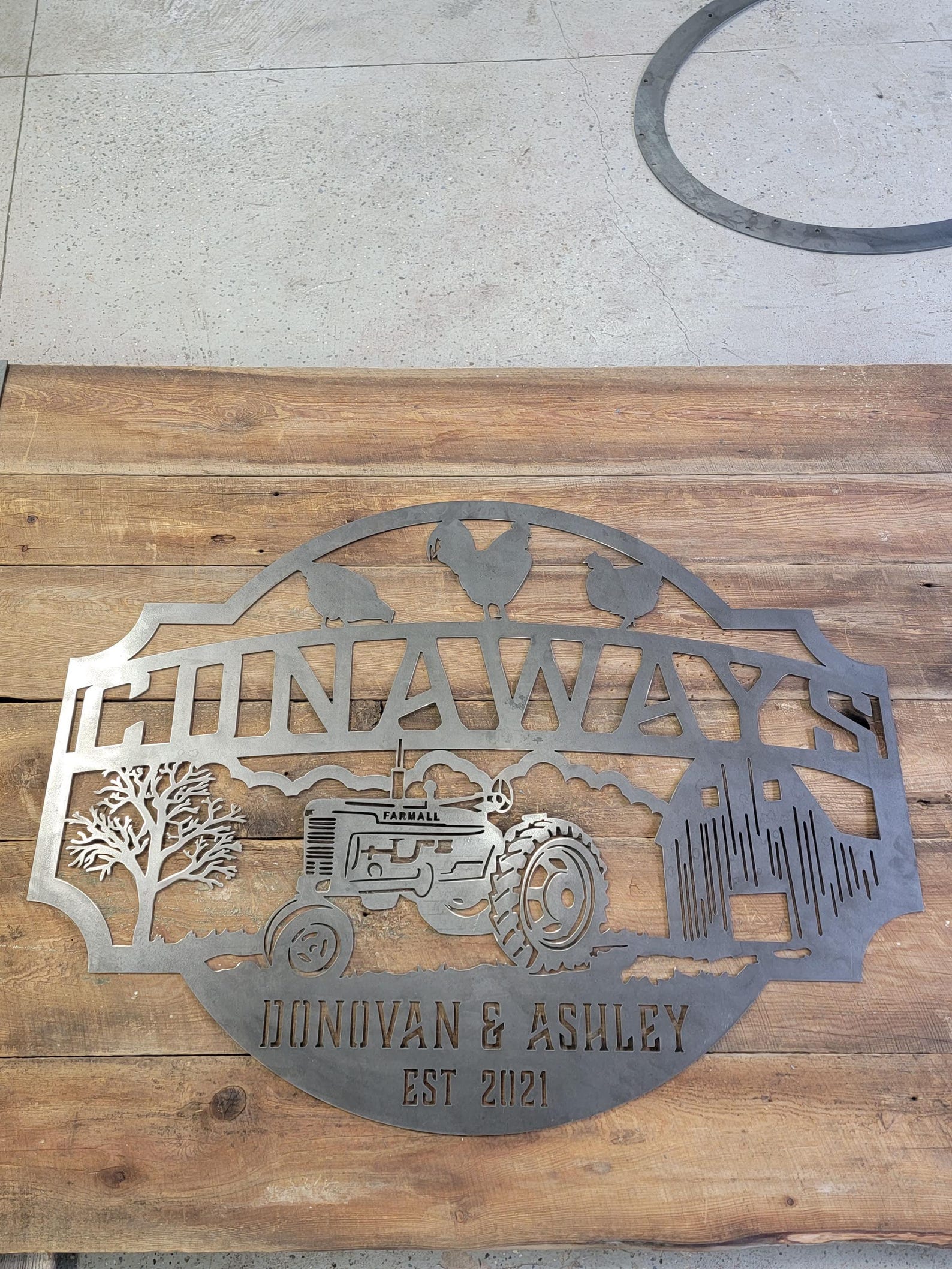 Custom Farm Sign SVG, Tractor DXF, Chicken Sign, Ranch Laser Cut File ...