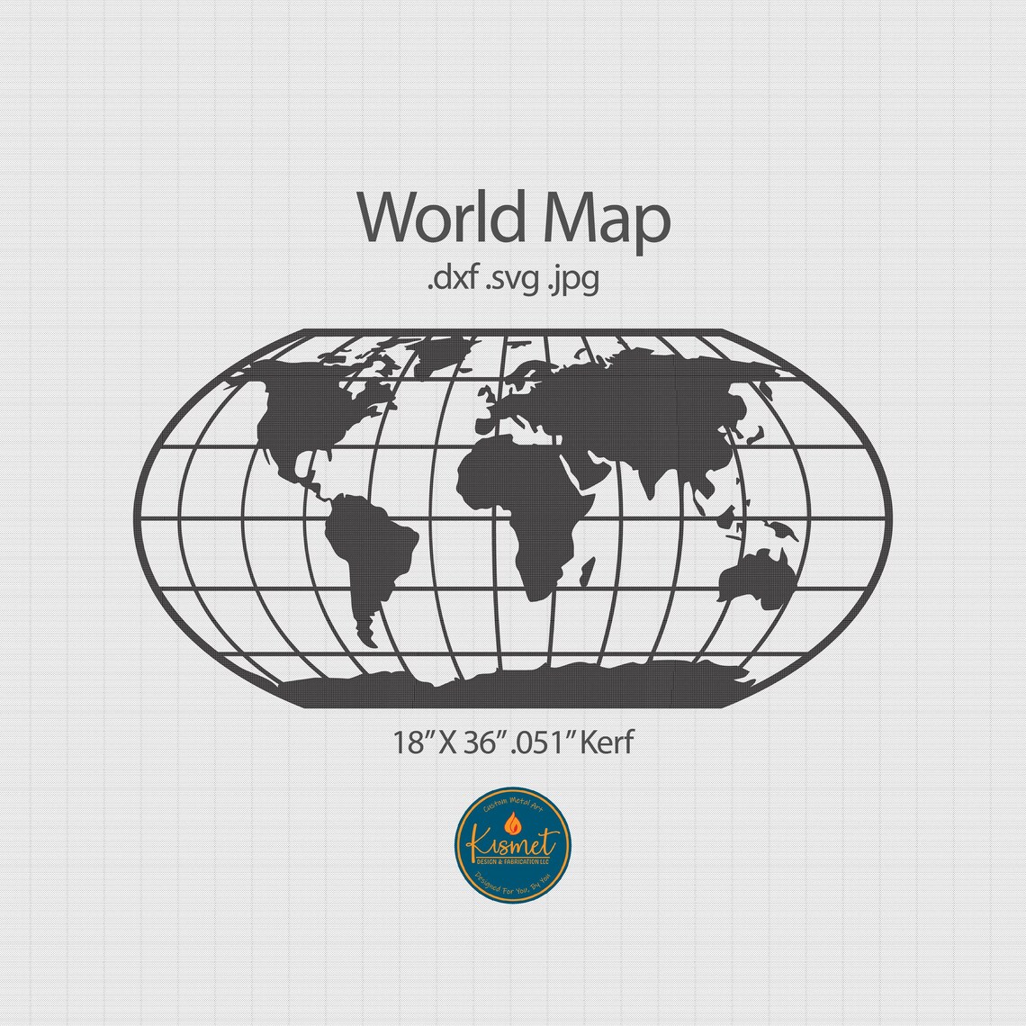 World Map Dxf Cut File for Plasma Cutting, Globe Map Laser Cut File for ...