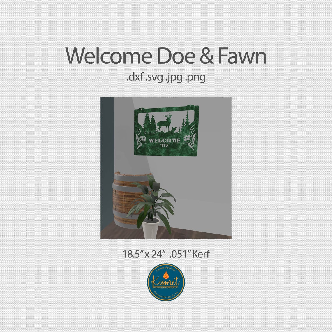 Custom Deer Sign Dxf File for Plasma Cutter, Whitetail Deer Cnc Plasma ...