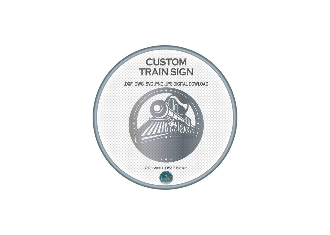 Custom Train Sign Dxf File for Cnc Plasma Cutting, Caboose Train for ...