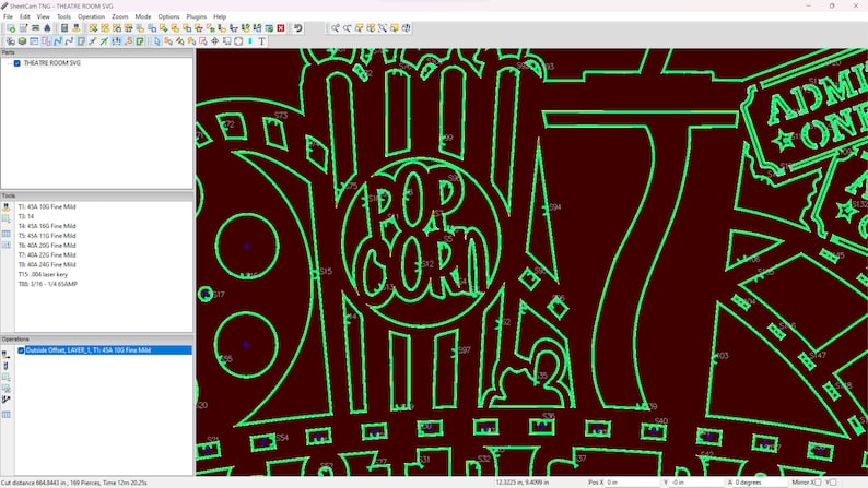 Theater Dxf File for Cnc Plasma, Kismet Cut Ready DXF, Movie Room Svg ...