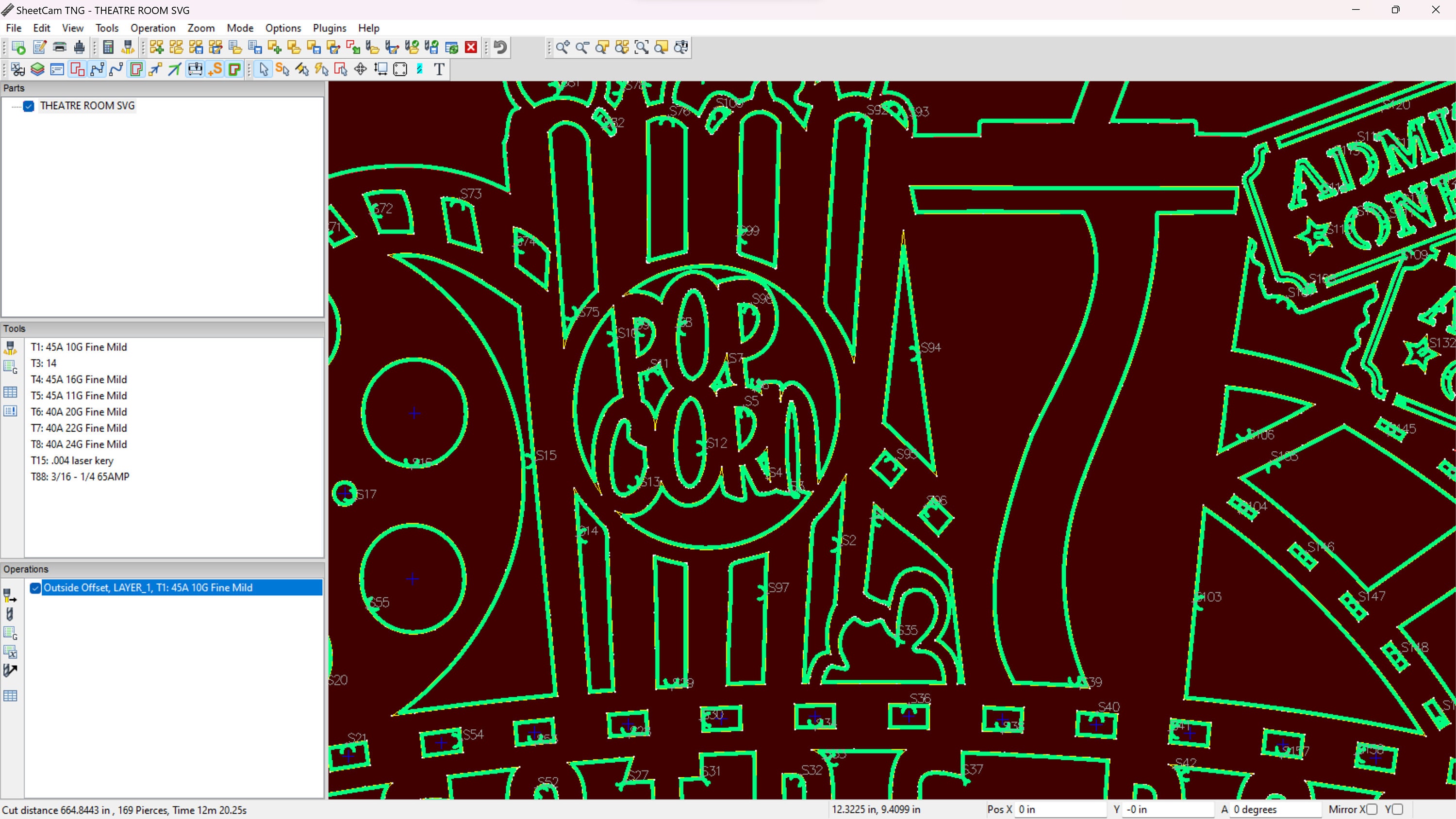 Theater Dxf File for Cnc Plasma, Kismet Cut Ready DXF, Movie Room Svg ...