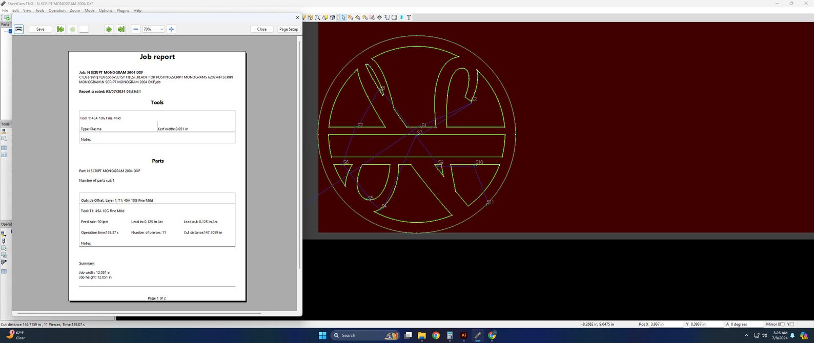 N Split Letter Monogram SVG, Laser Cut File, CNC Plasma DXF, Xtool ...