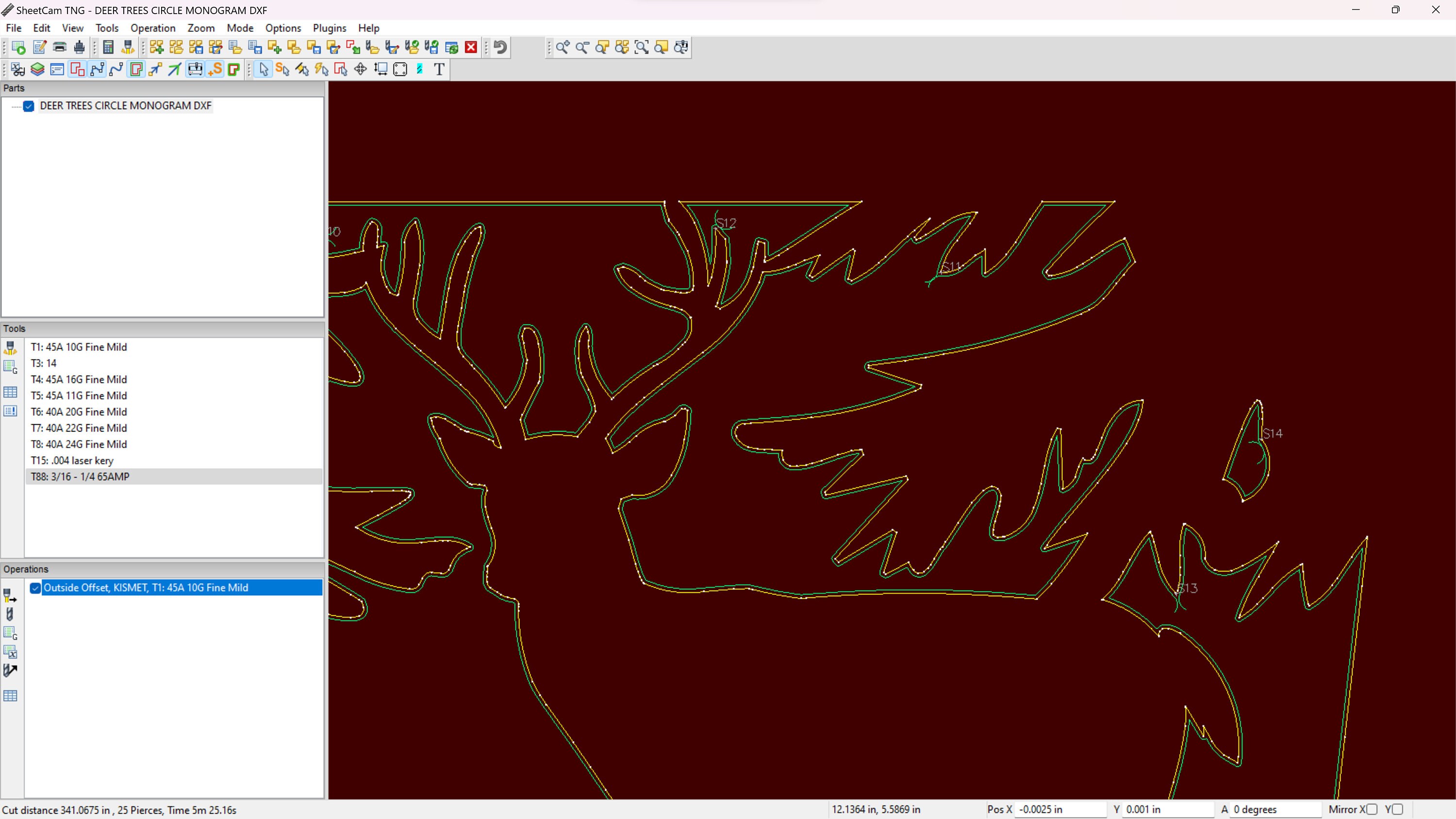 Personalized Deer Dxf Files for Plasma Cut, Nature Svg Files for Laser ...