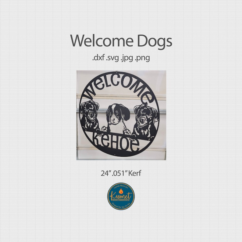 Personalized Welcome Dog Sign Svg Dxf File for CNC Plasma - Etsy