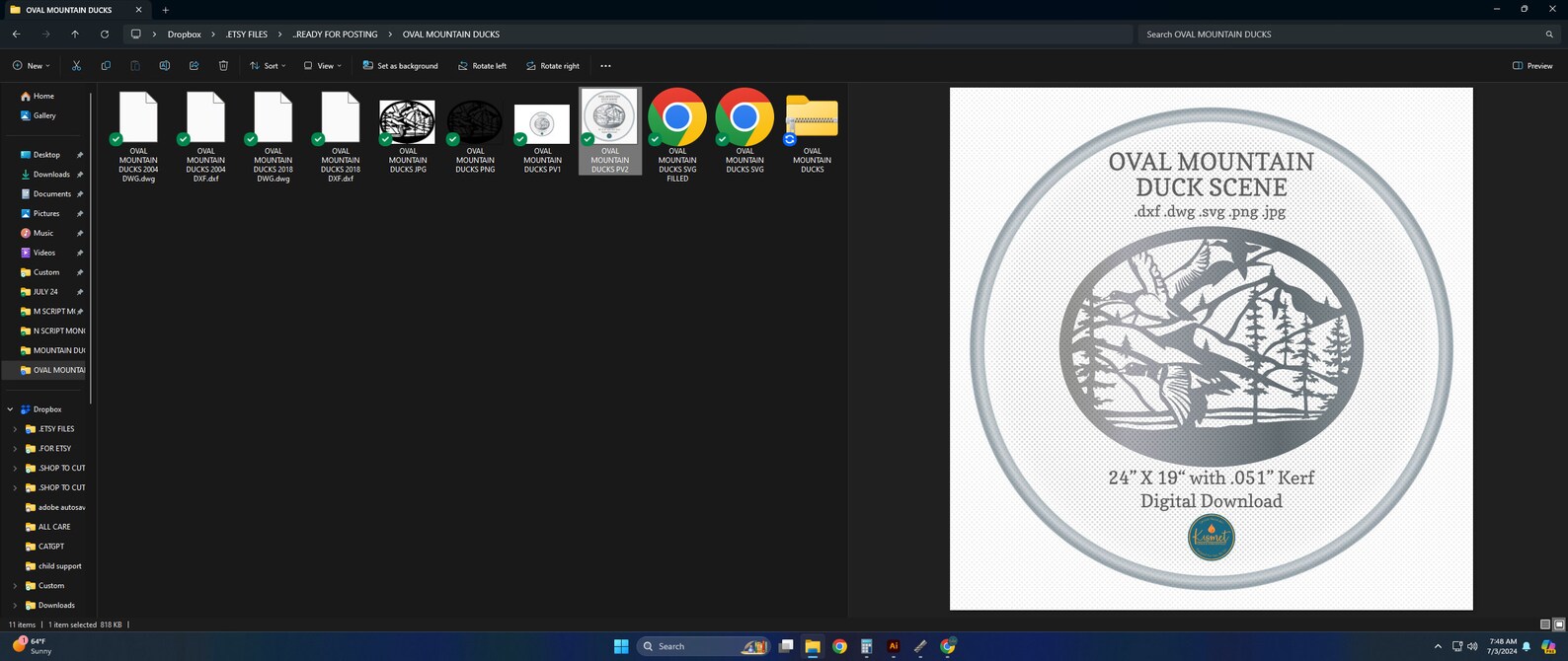 Duck Dxf File for Cnc Plasma Cut Sign, Duck Scene Svg File for Laser ...
