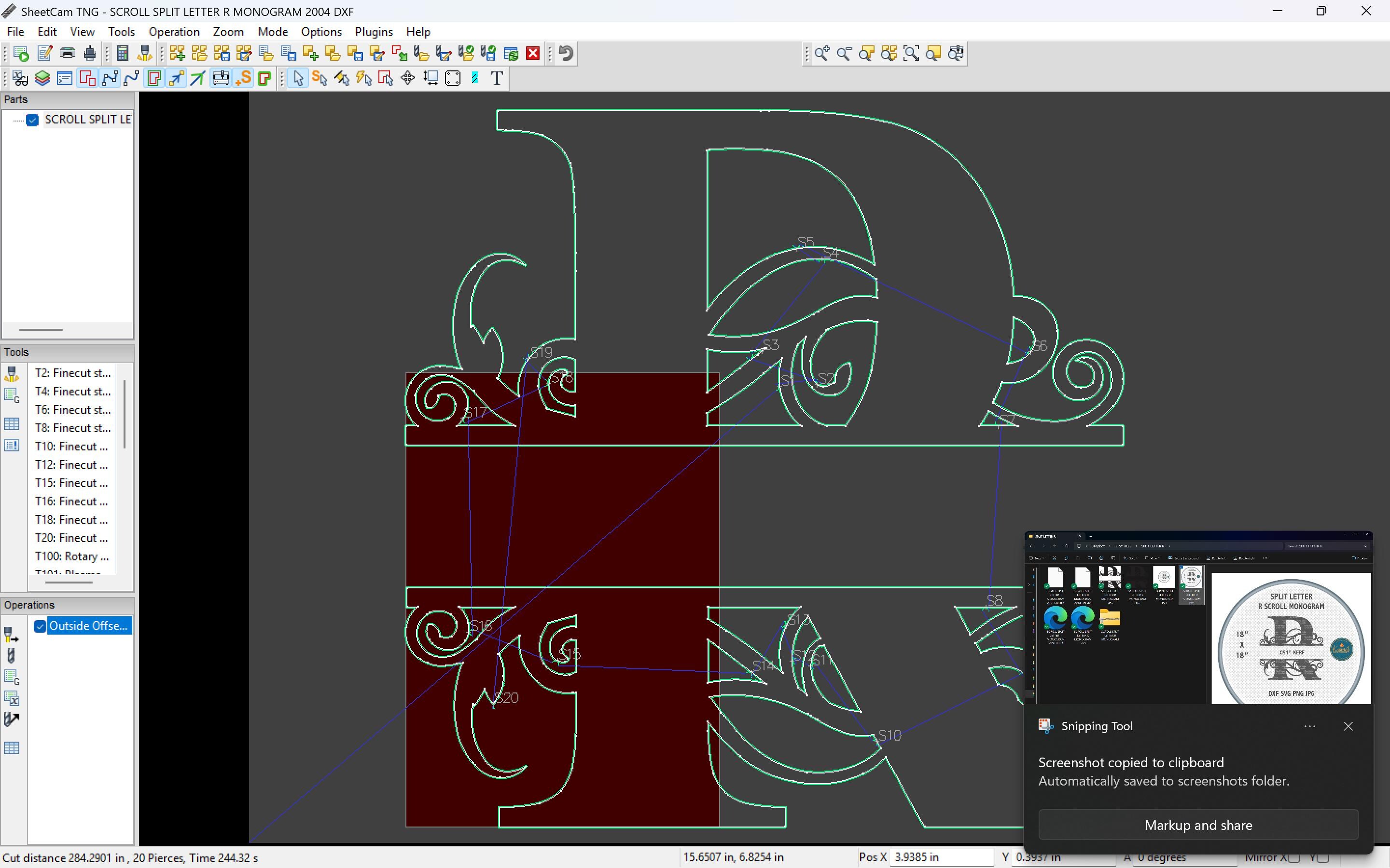 Split Letter Monogram Dxf File for Plasma Cutting, Letter R Monogram ...