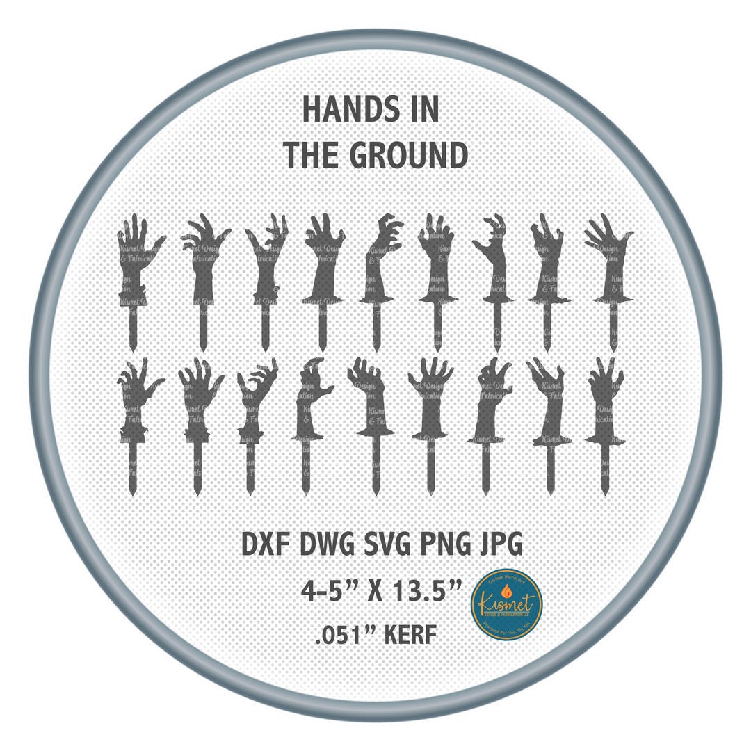Halloween Yard Stake: Skeleton Hand DXF SVG Laser Cut File (digital ...