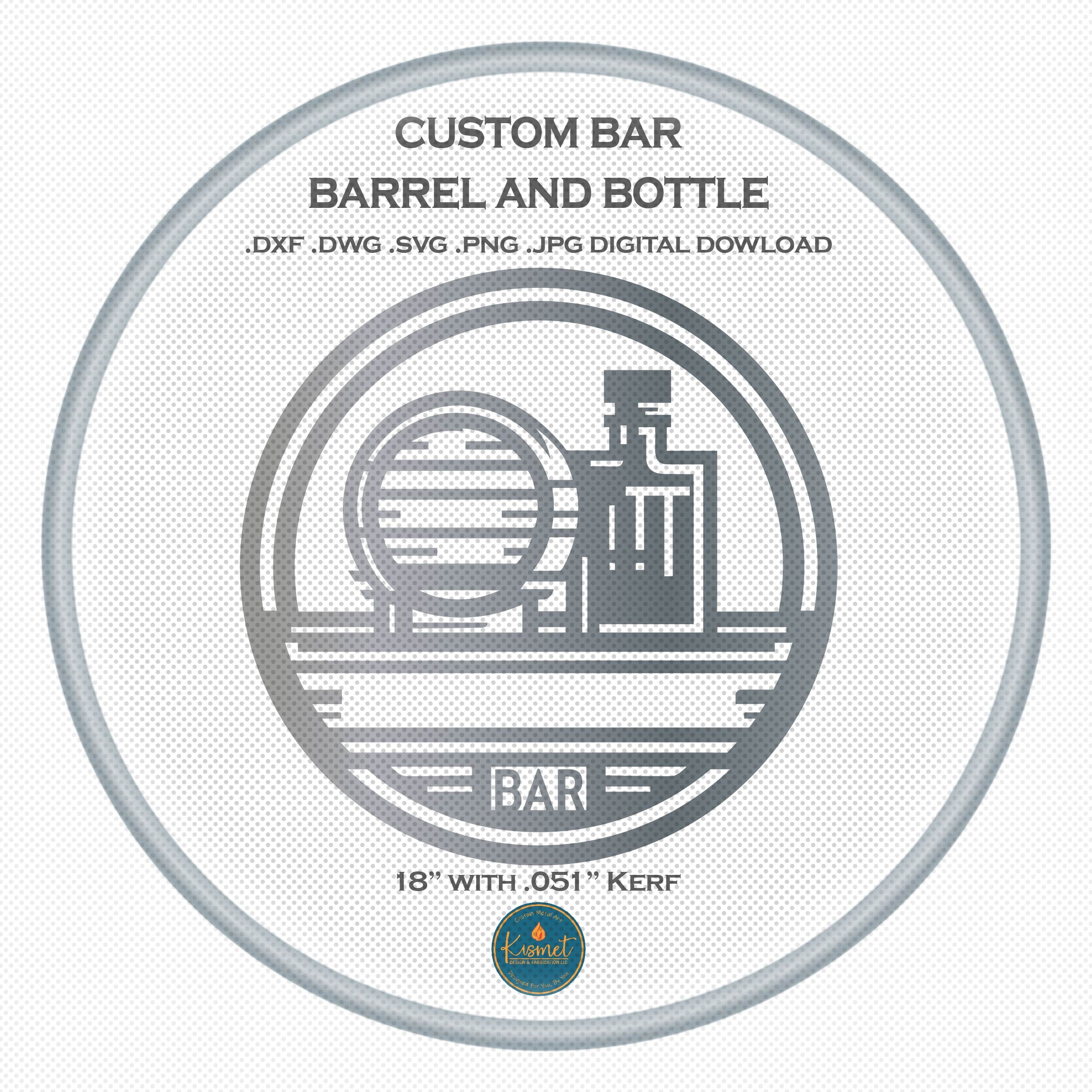 Custom Bar Sign Dxf Files for Cnc Plasma Cutting, Personalized Bar Sign ...