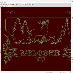 Custom Deer Sign Dxf File for Plasma Cutter, Whitetail Deer Cnc Plasma ...