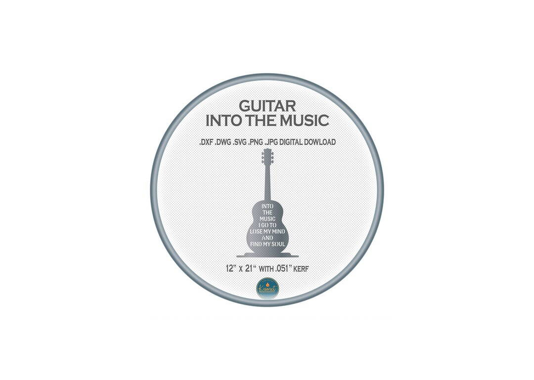 Guitar Dxf Plasma Cutting File for Cnc, Music Svg Laser Cut File for ...