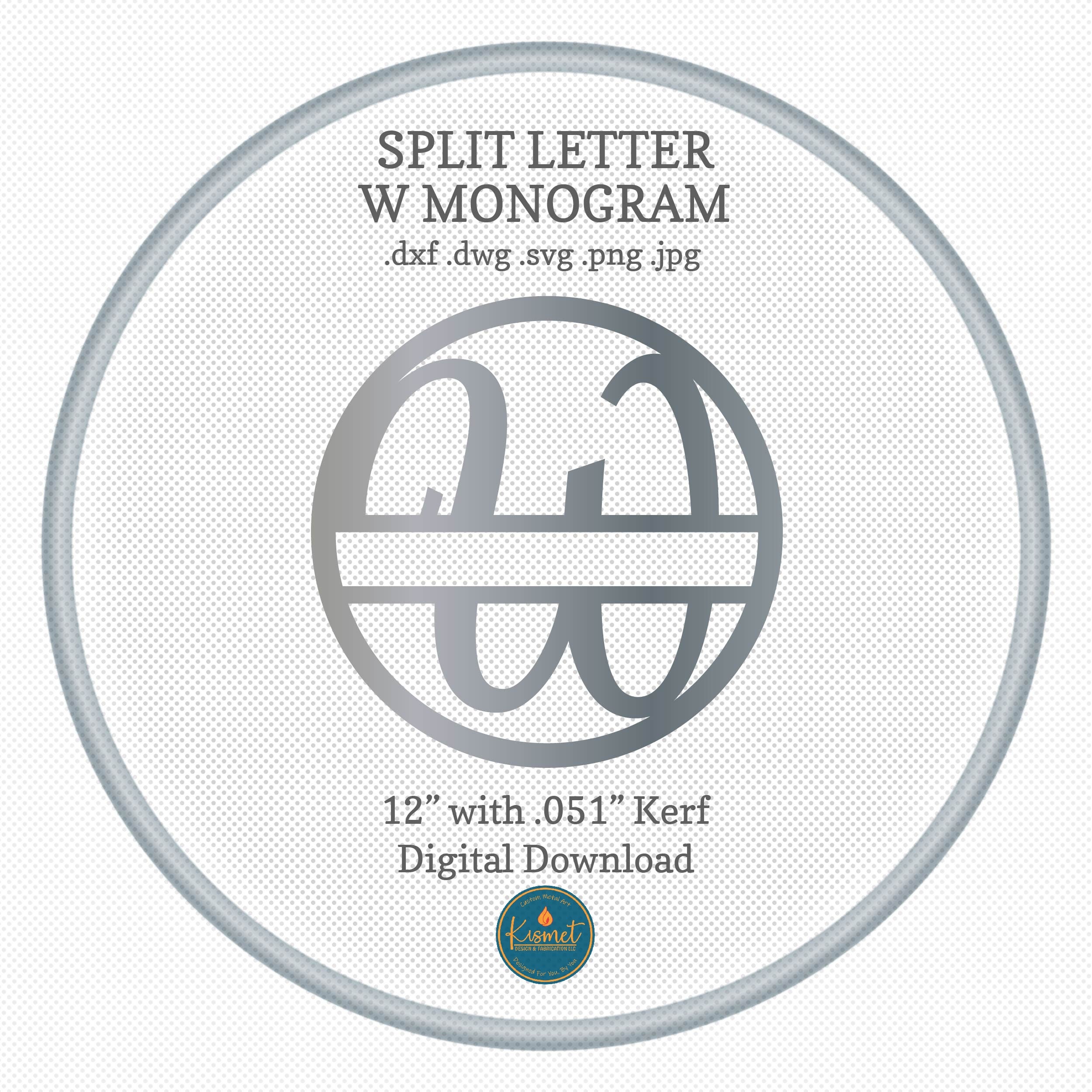 Split Letter Monogram Svg Files for Laser Cut Signs, Letter W Monogram ...