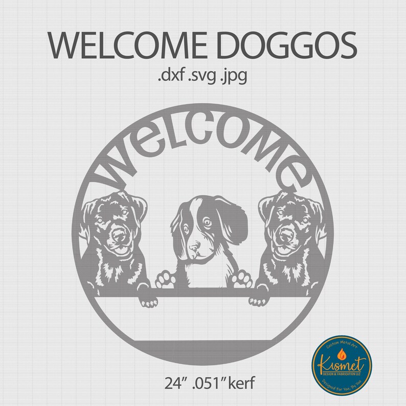 Personalized Welcome Dog Sign Svg, Dxf Files for CNC Plasma, Laser Cut ...