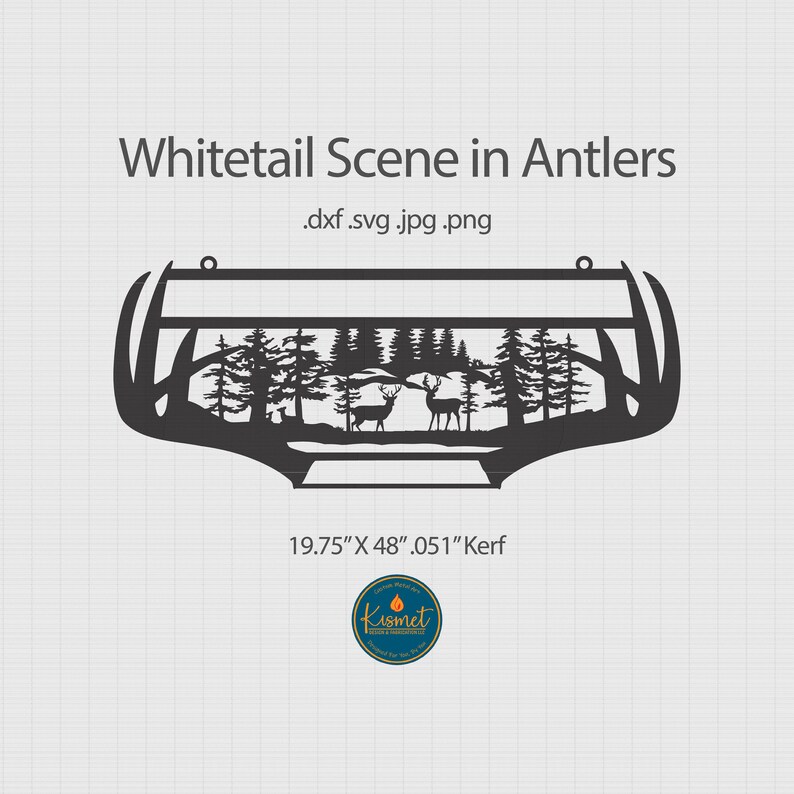 Deer Scene Dxf File for Cnc Plasma, Whitetail Deer Svg Files for Cnc ...