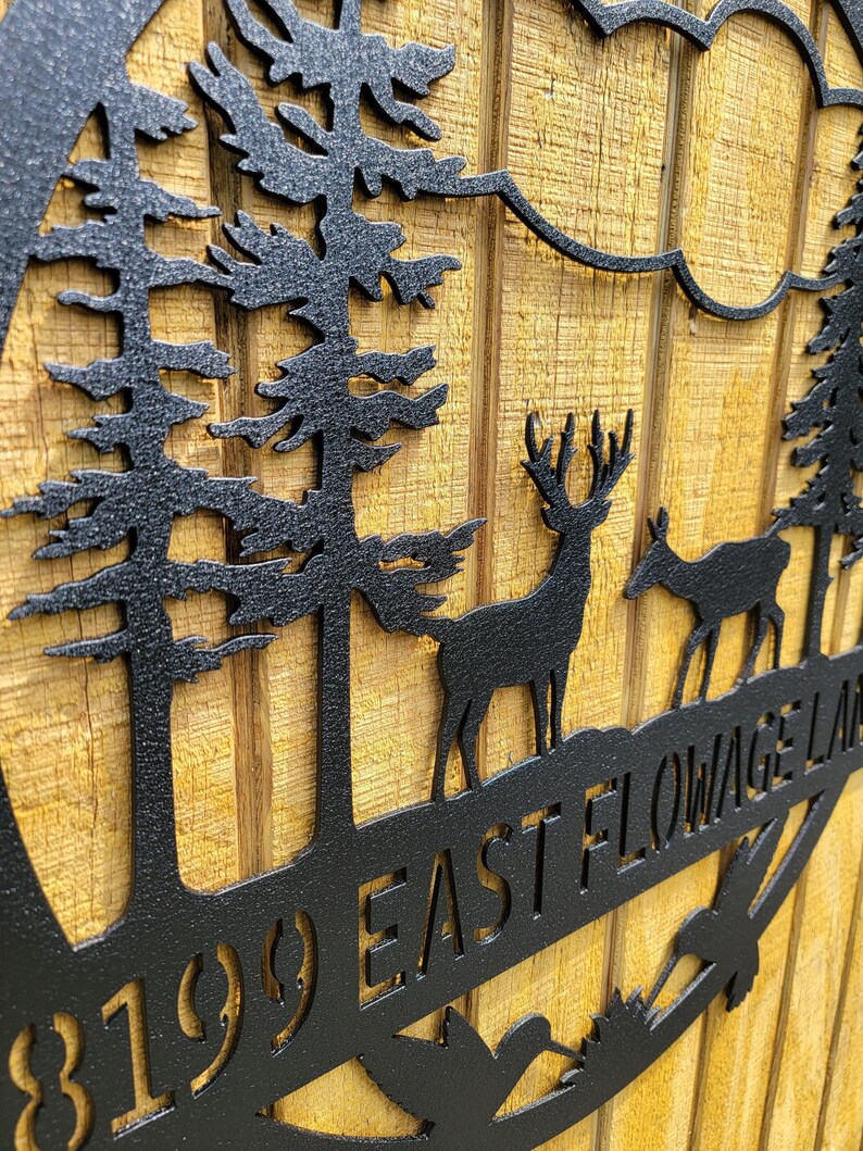 Deer Sign Dxf File for Cnc Plasma Cutting, Nature Scene Svg File for ...