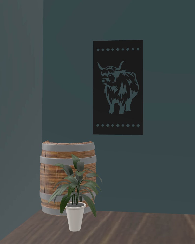 Highland Cow Dxf File for Plasma, Farm Png Laser Cut Files for Laser ...