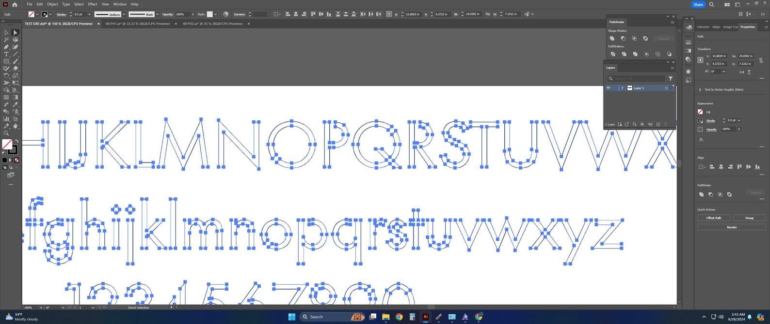 Font Dxf Font Files for Cnc, Unique Font Ttf Digital Download, Stencil ...