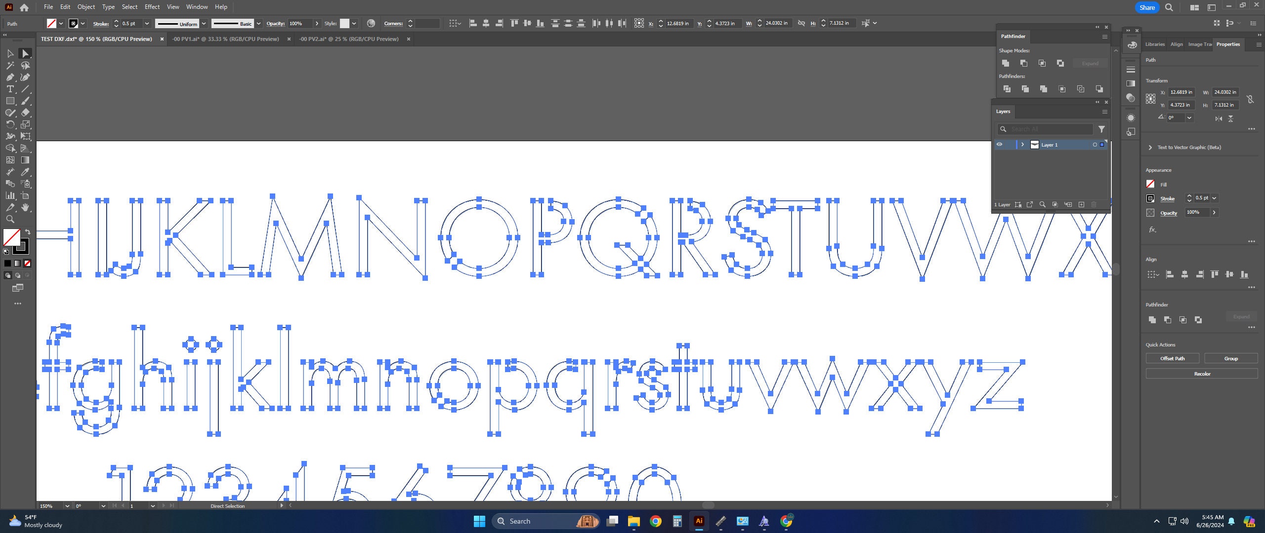 Font Dxf Font Files for Cnc, Unique Font Ttf Digital Download, Stencil ...