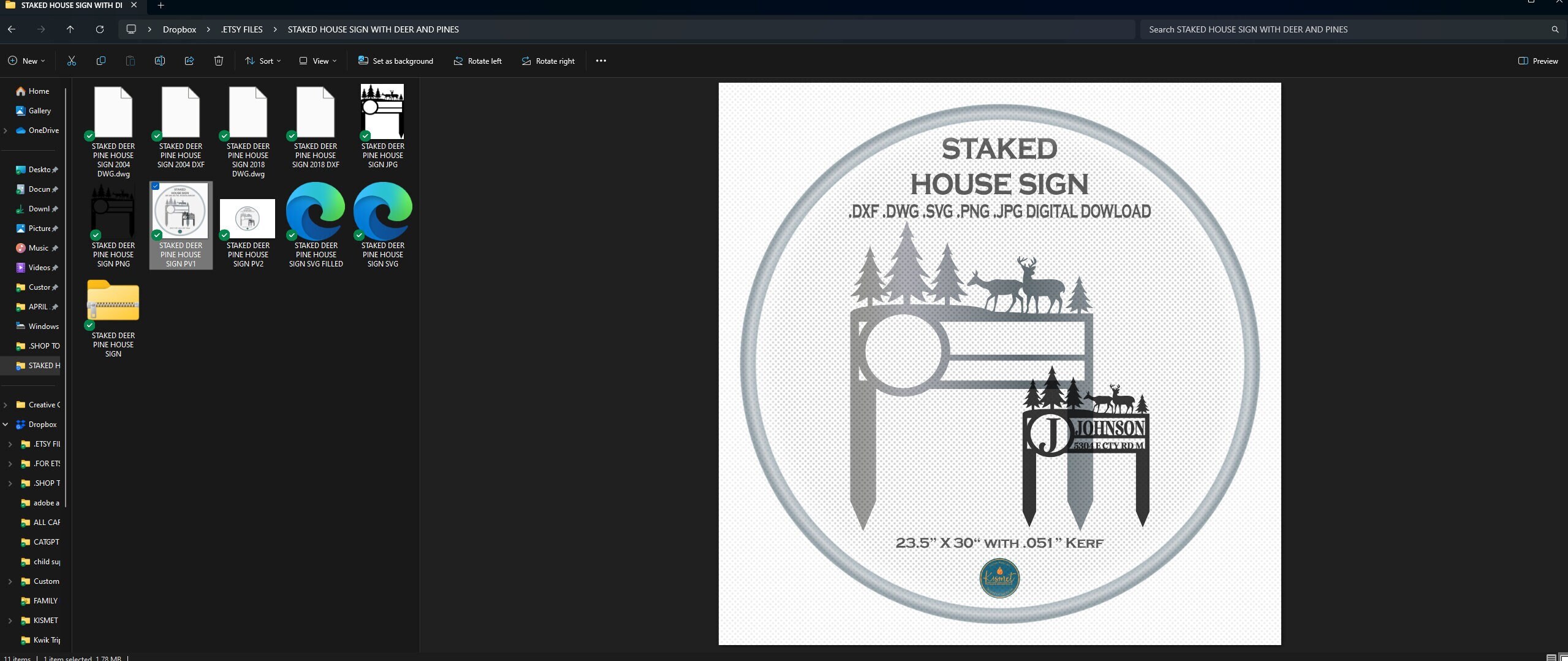 Staked Address Sign, SVG DXF PNG Cut Files, Plasma Laser Xtool ...