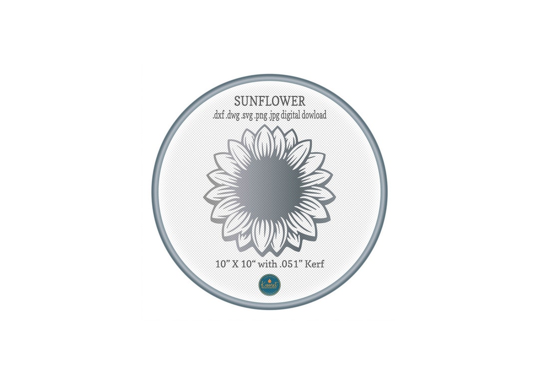 Sunflower Svg Files for Laser Cutting, Flower Dxf Files for Plasma ...