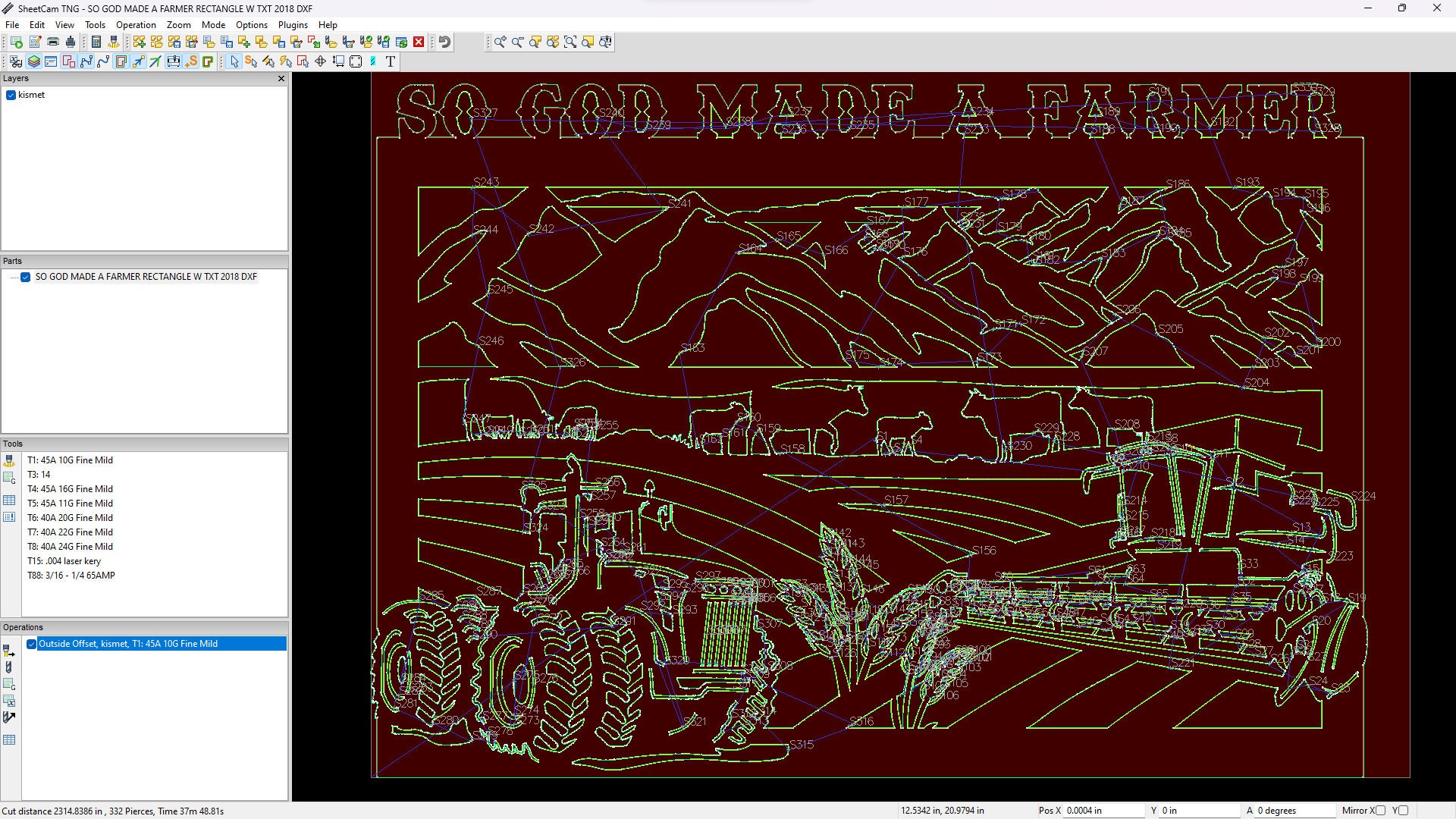 Farmer Sign SVG, Laser Cut File, CNC Plasma Cutting Tractor DXF File ...