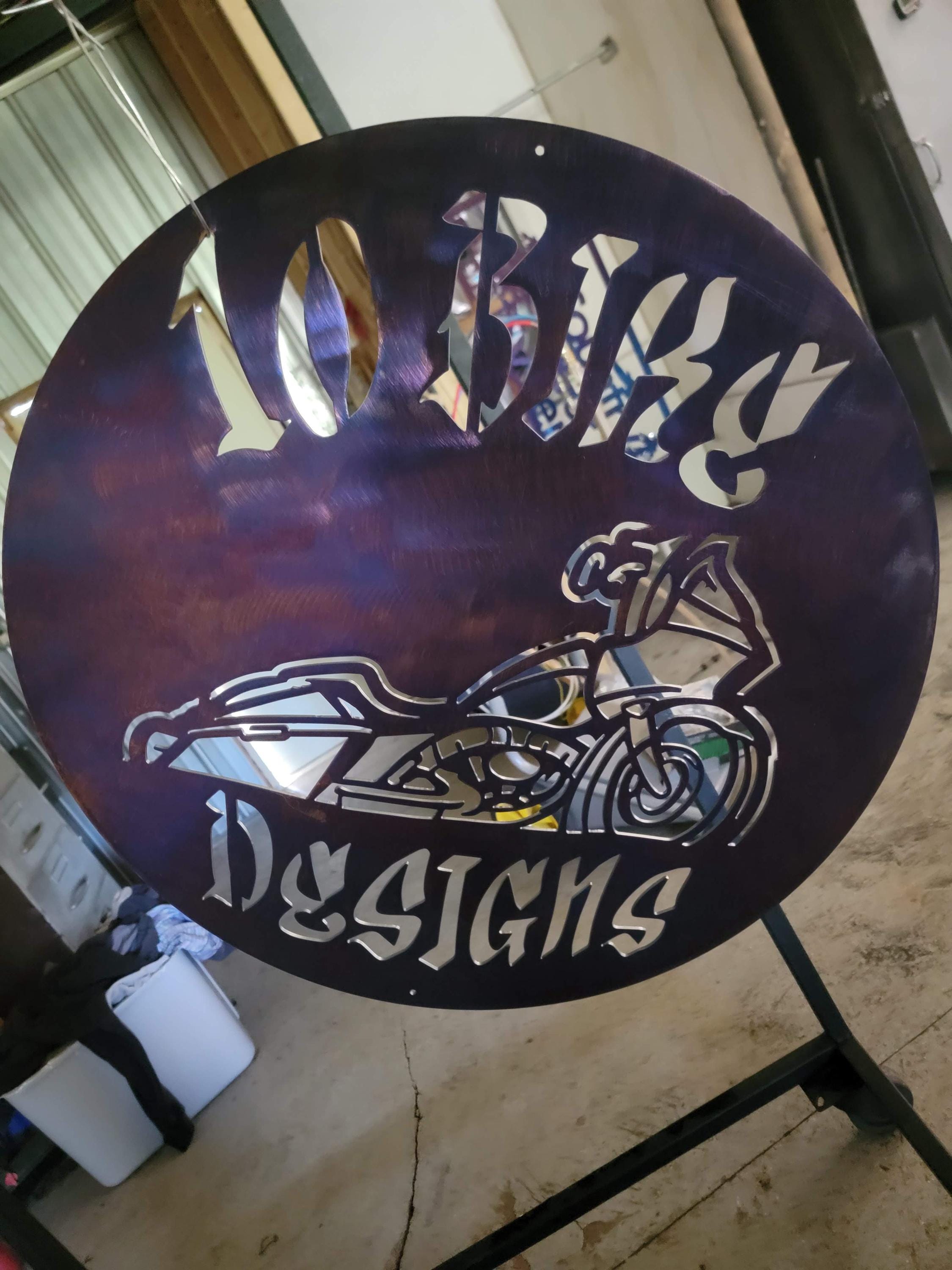 Motorcycle Sign DXF File for CNC Plasma, Biker SVG Laser Cut File ...