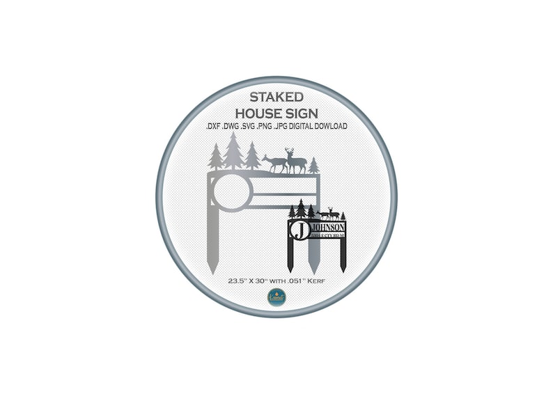 Staked Address Sign Plasma Dxf Files for Cnc Plasma Cutting, Staked ...