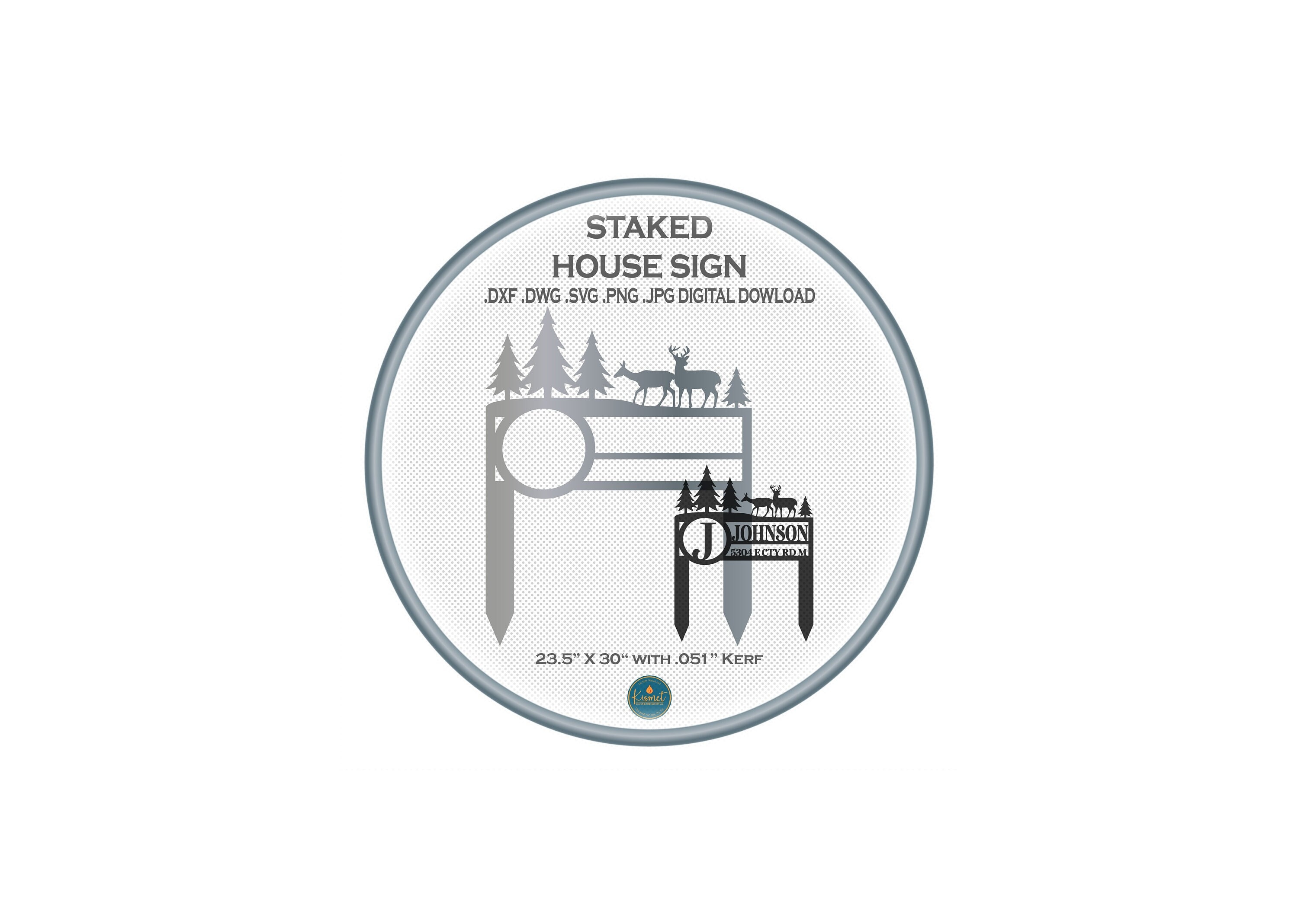 Staked Address Sign Plasma Dxf Files for Cnc Plasma Cutting, Staked ...