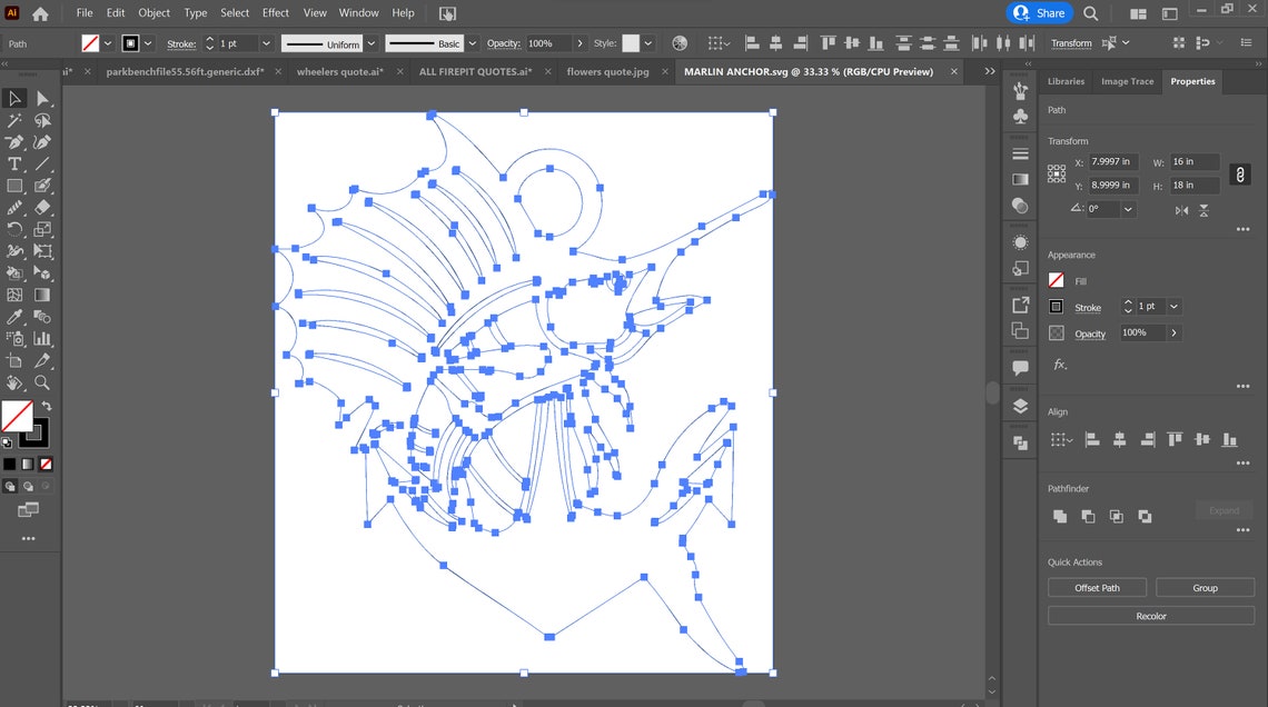 Fish Dxf Files for Cnc Plasma Cutting, Anchor Svg Files for Laser Cut ...