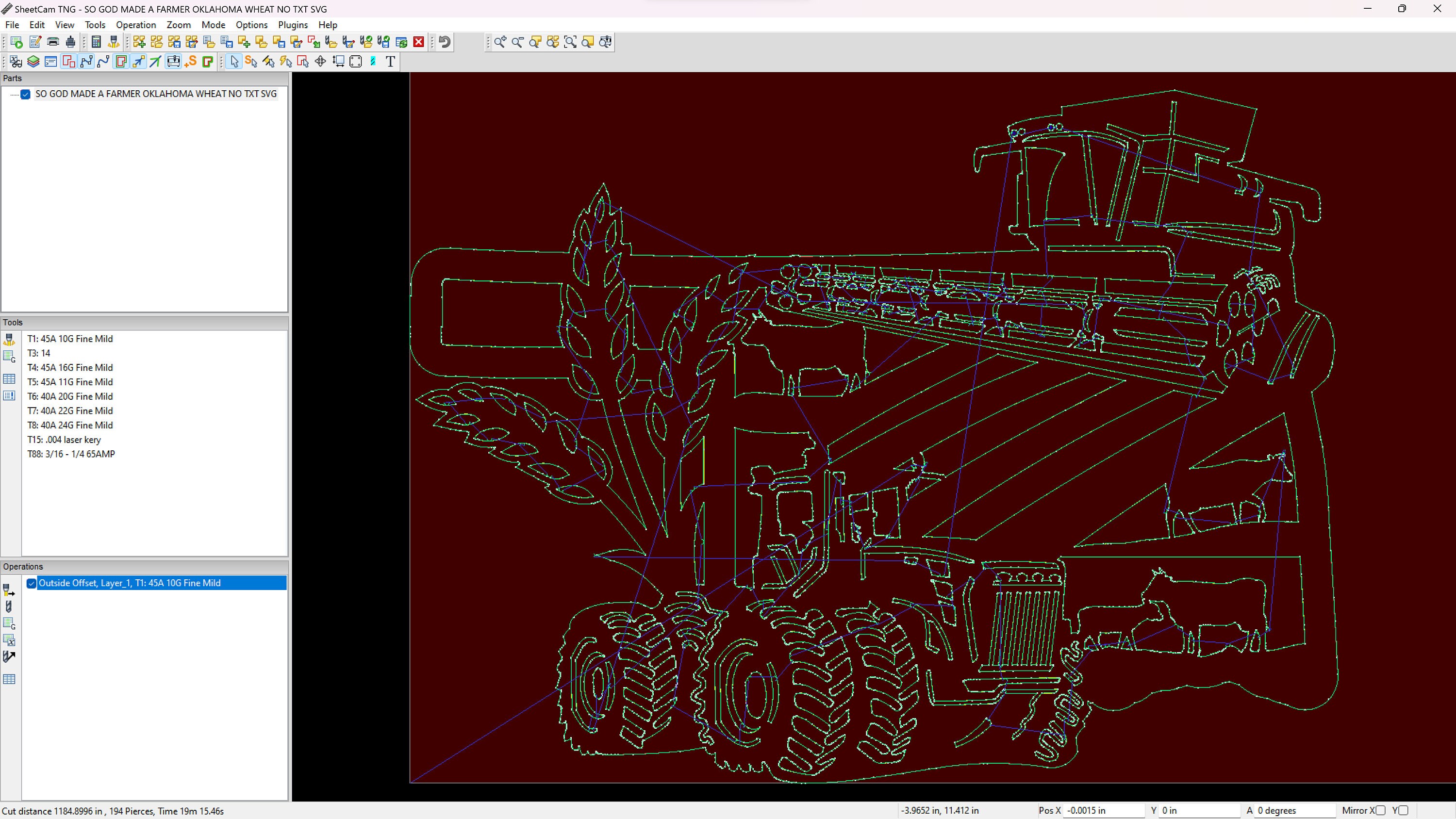 Farm Scene Cnc Plasma Dxf Files for Plasma Cutter, Oklahoma Wheat Svg ...