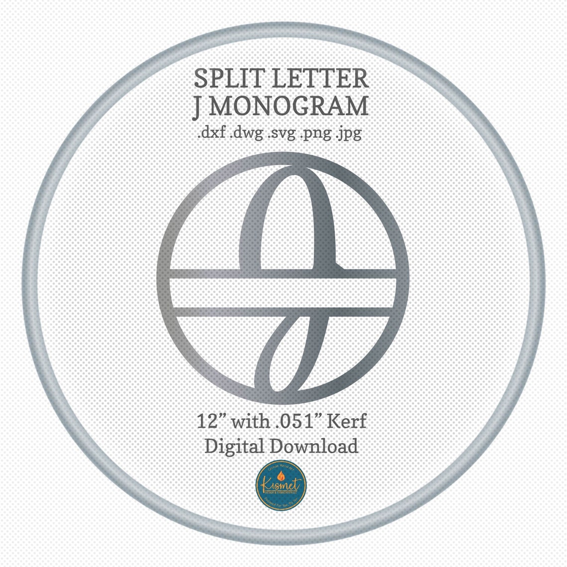 Split Letter Monogram Svg Files for Laser Cut Signs, Letter J Monogram ...