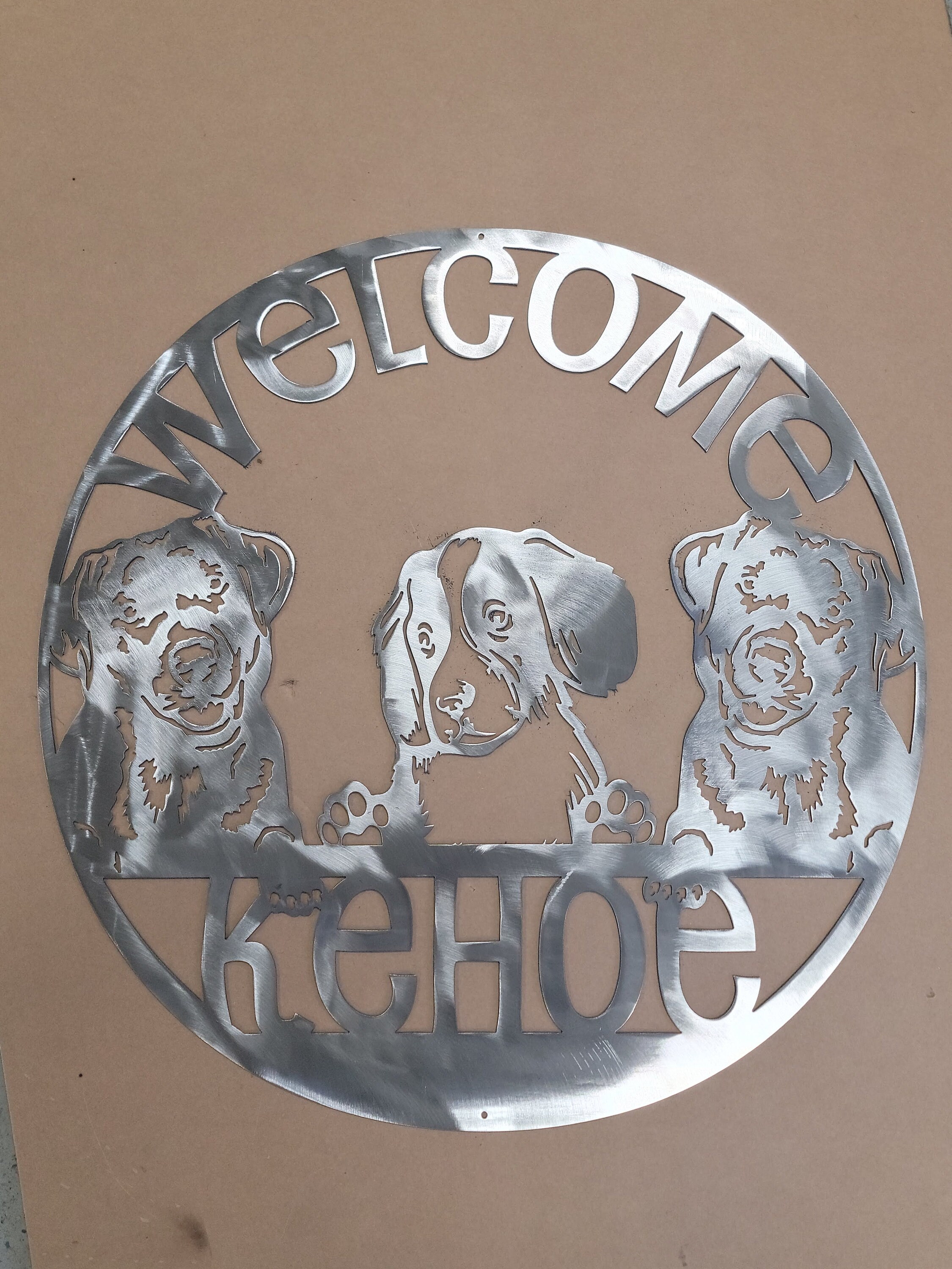 Personalized Welcome Dog Sign Svg, Dxf Files for CNC Plasma, Laser Cut ...