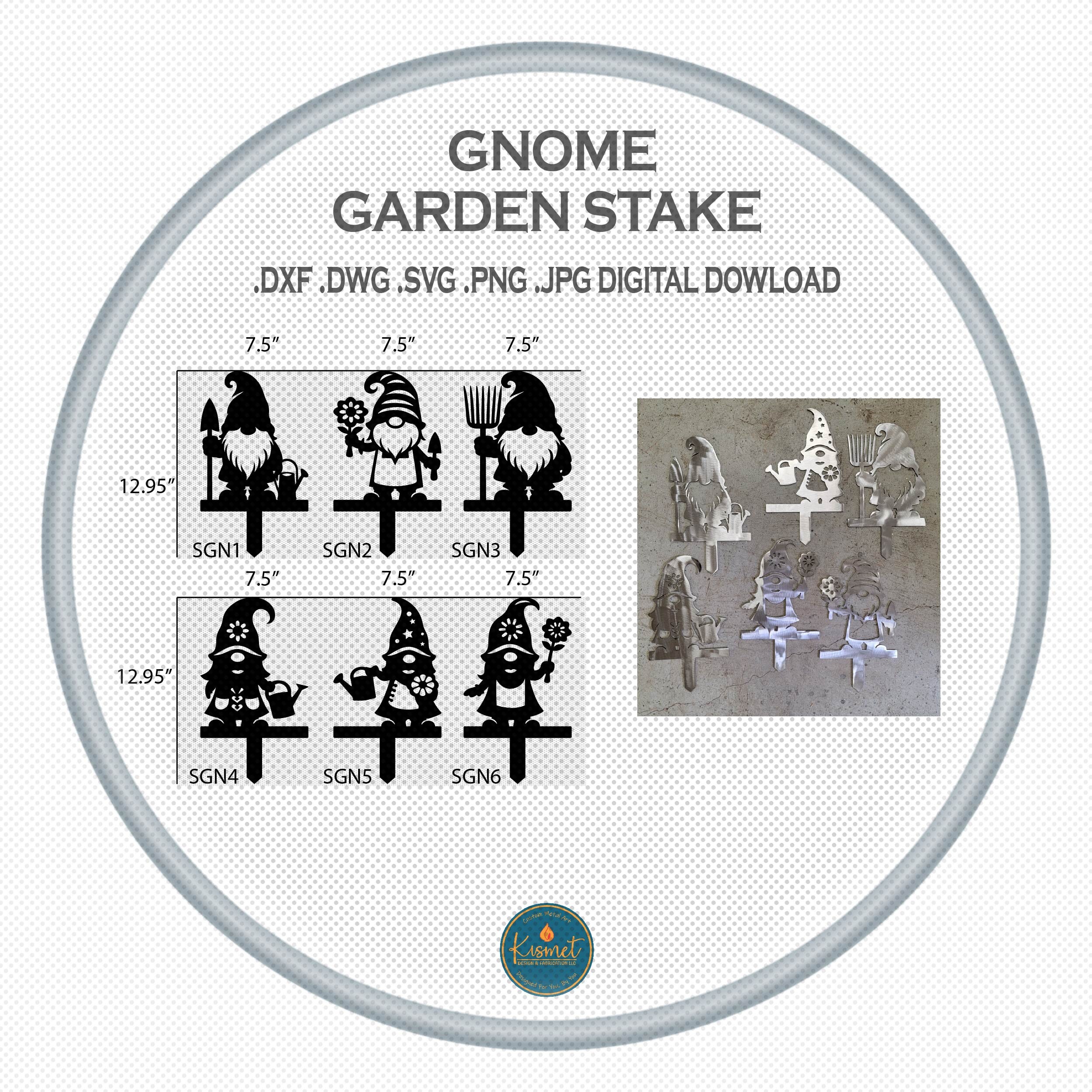 Cute Gnome Dxf File Bundle Cut Files for Cnc Plasma Cutter, Garden ...