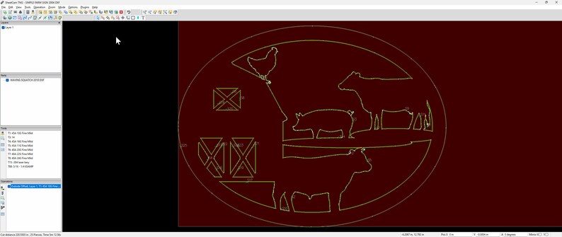 Farm Animals Yard Sign Dxf Cut Files for Laser, Personalized Farm Sign ...