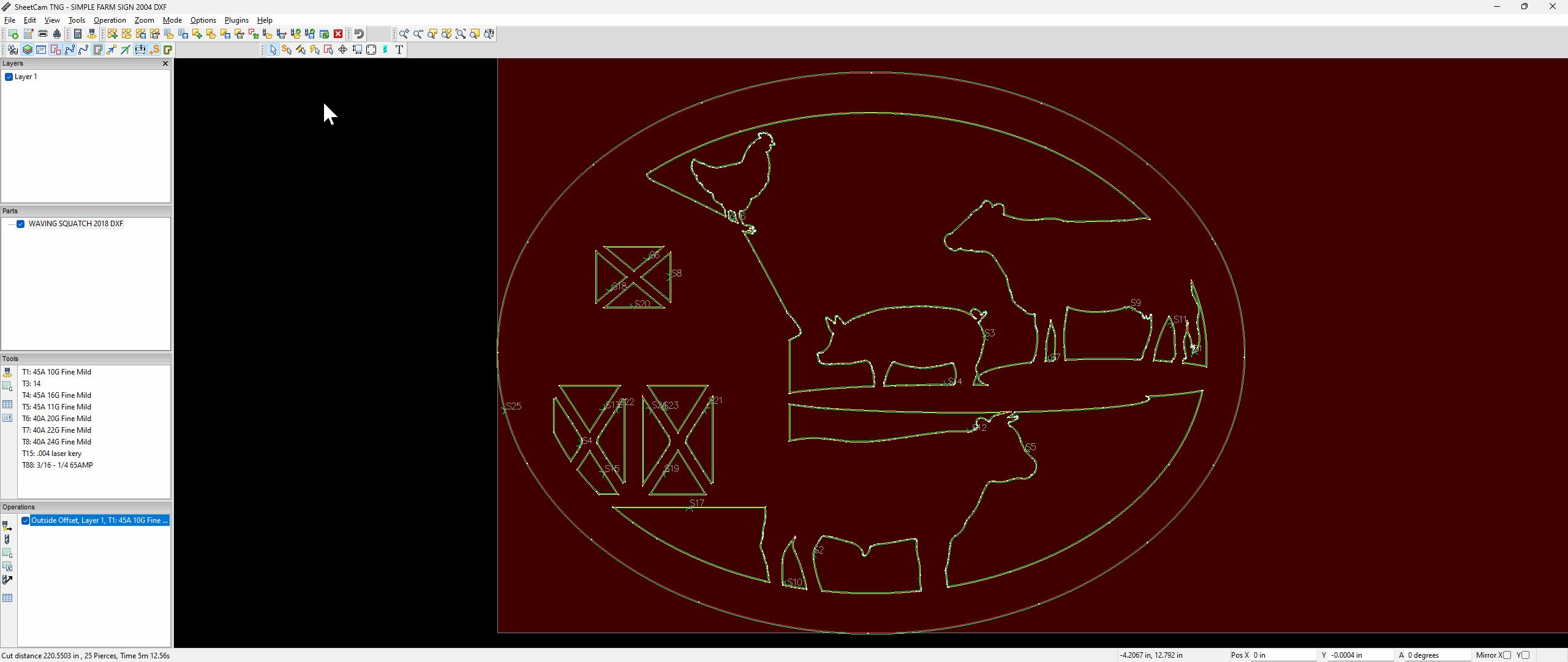 Farm Animals Yard Sign Dxf Cut Files for Laser, Personalized Farm Sign ...