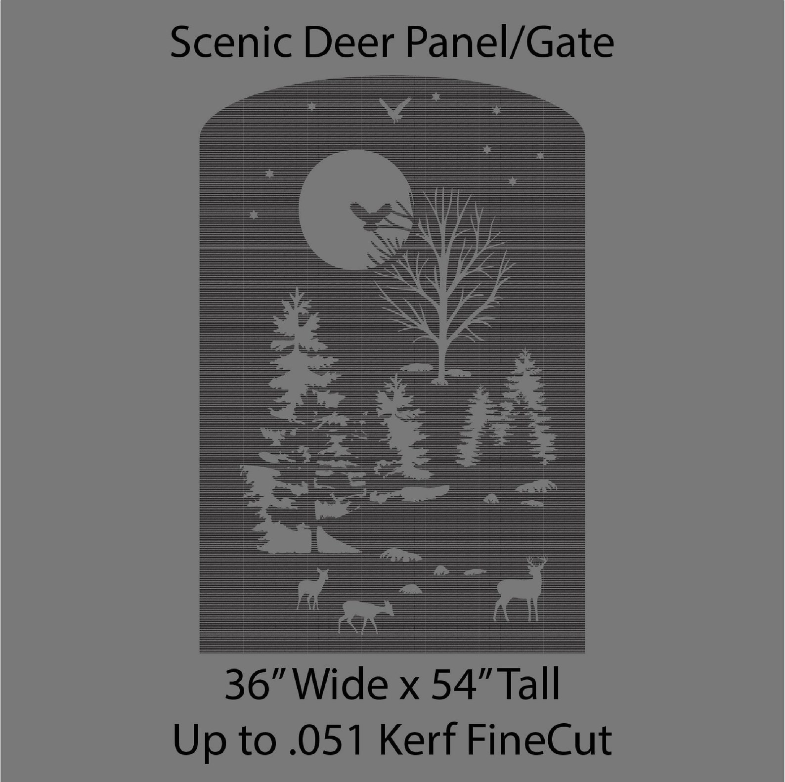 Whitetail Deer Cut File for Plasma Cut Sign, Nature Scene Dxf File for ...