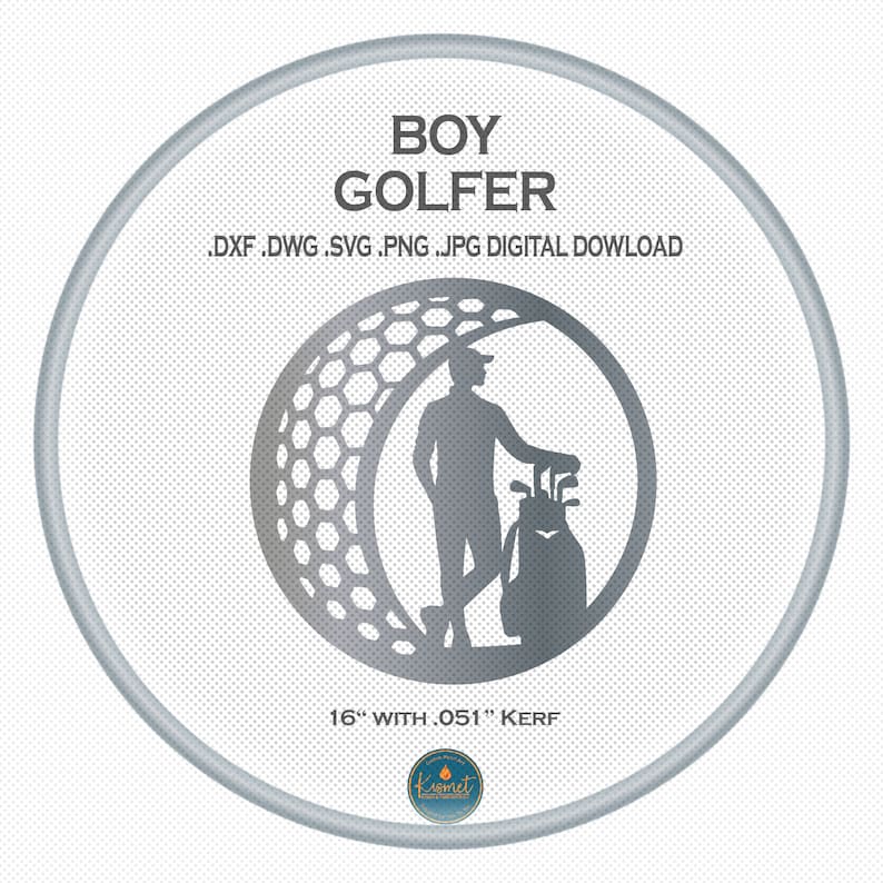 Boy Golfing Svg File for Laser Cutters, Golf Dxf Plasma Cut File for ...