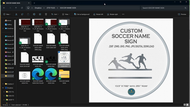 Soccer Name Sign SVG, CNC Plasma DXF, Laser Cut File, Xtool Cricut ...
