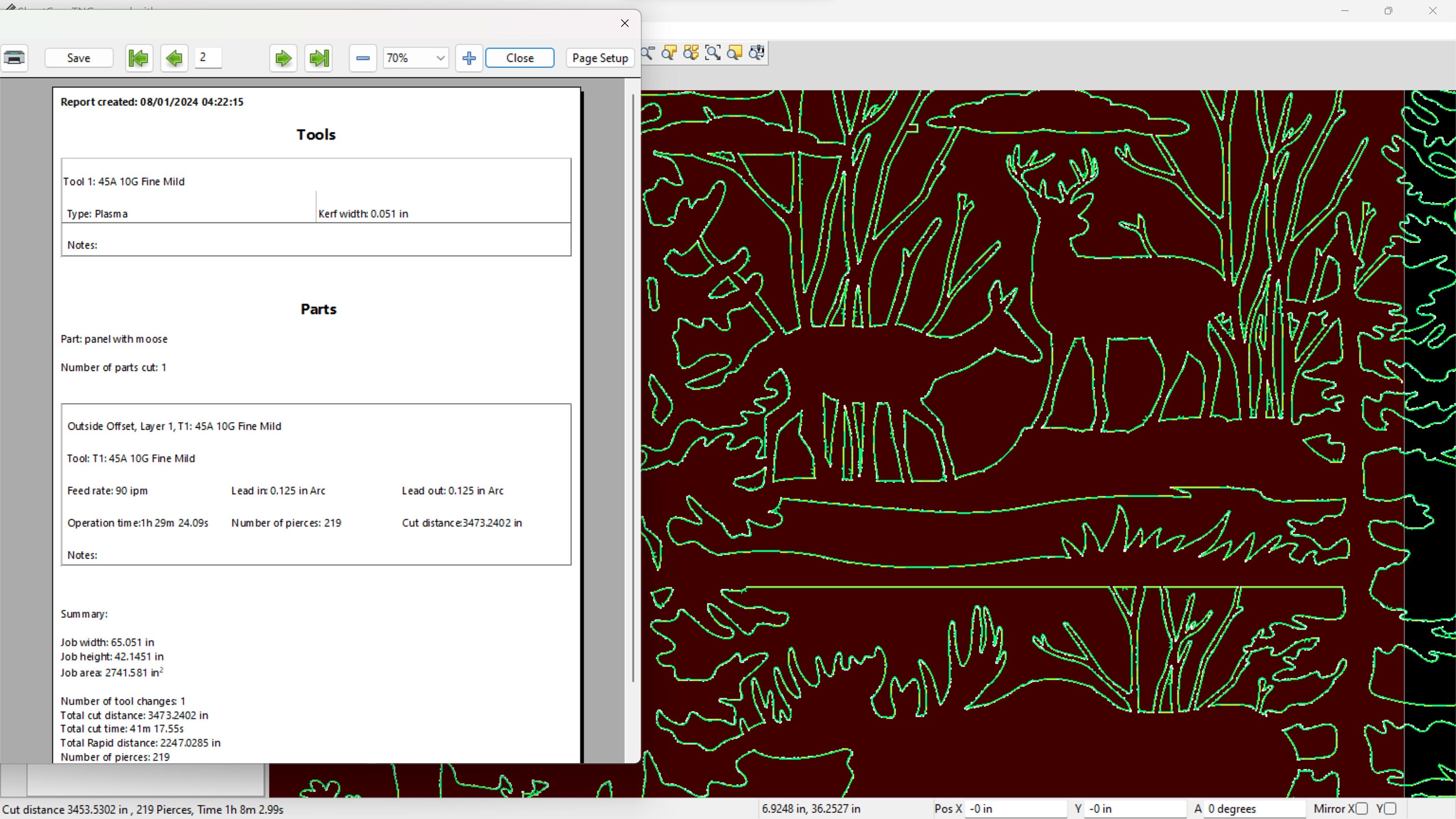 Wildlife Panel Dxf File for Cnc Plasma Cut Moose Panel Svg File for ...