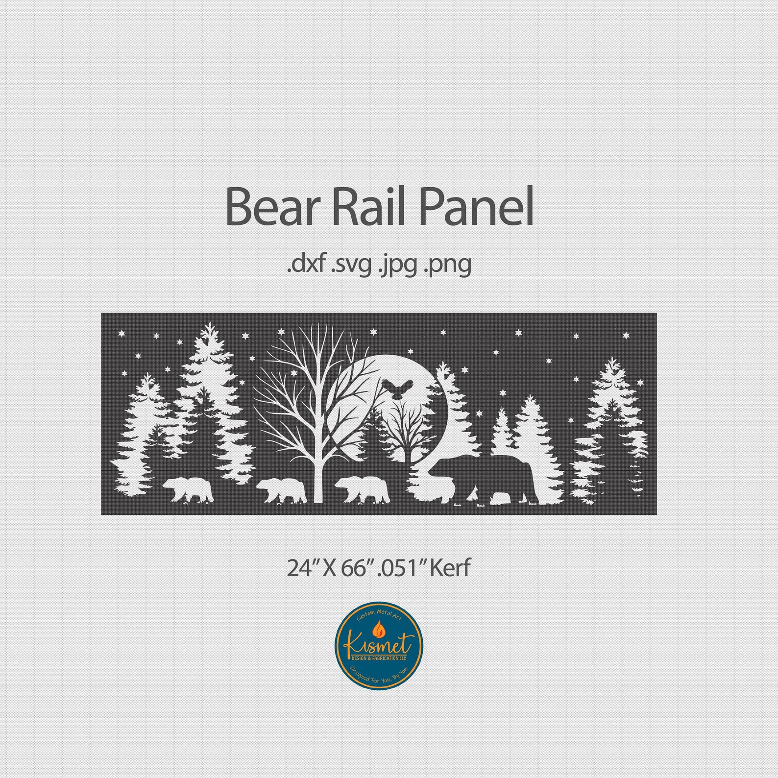 Bear Panel Dxf Files for Cnc Plasma Cutting, Nature Scene Svg Files for ...