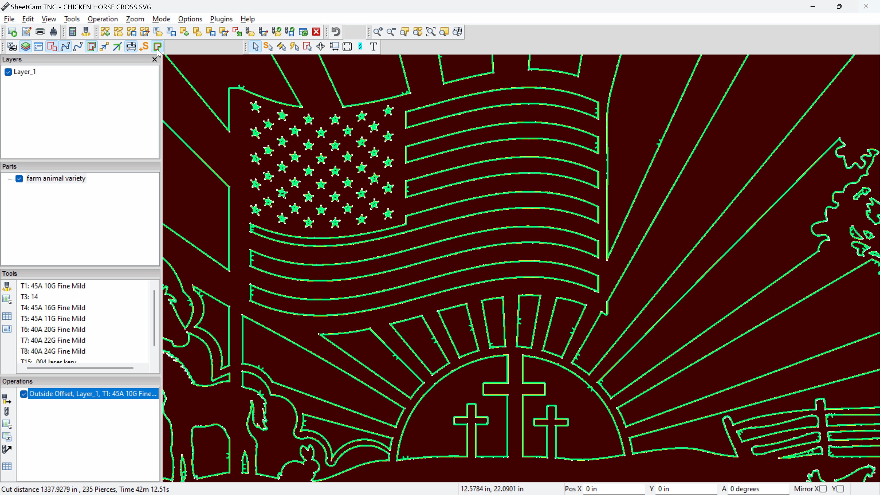 Farm Scene Dxf File for Cnc Plasma File, Horse Farm Svg Files for Laser ...