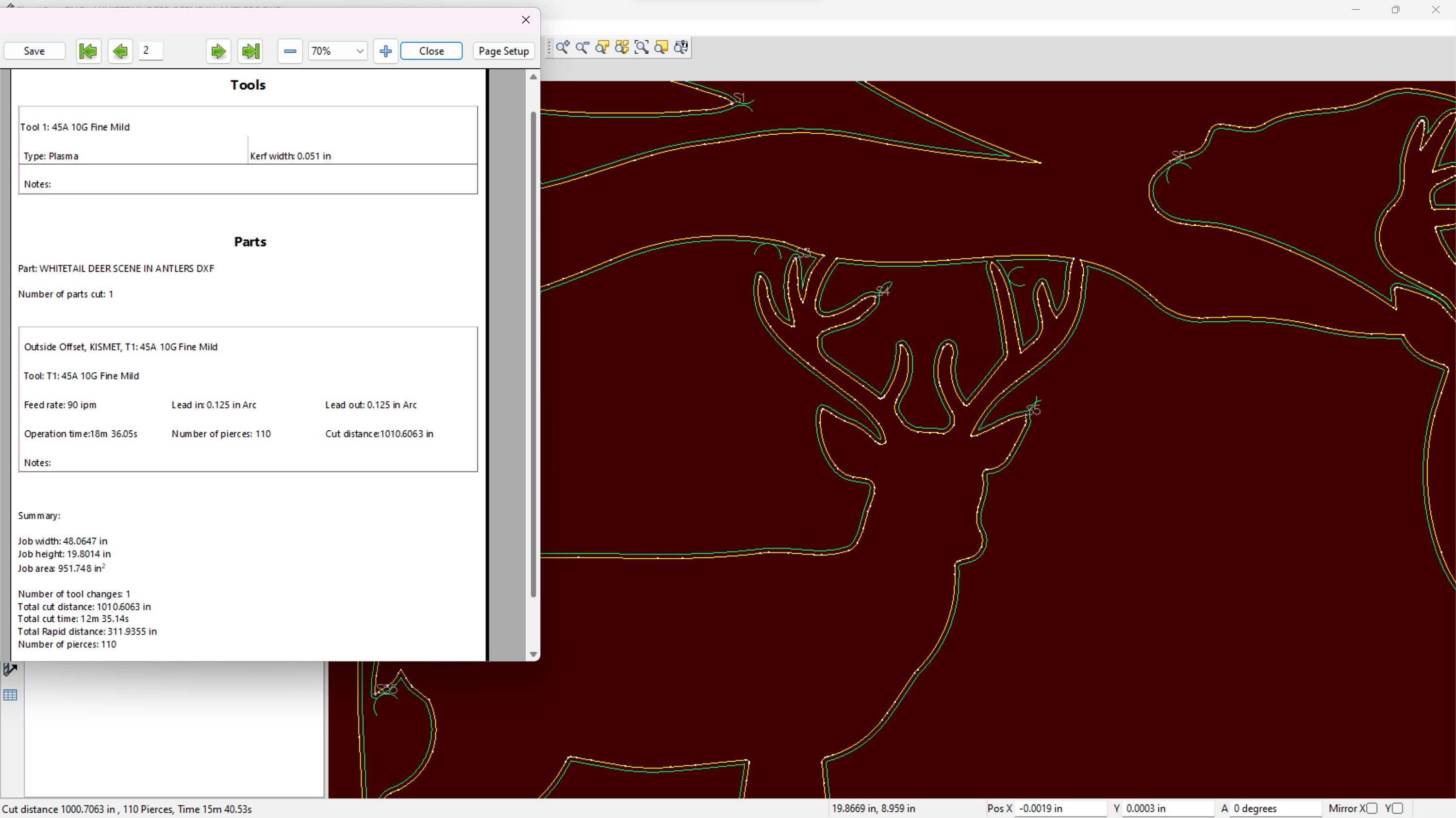 Deer Scene Dxf File for Cnc Plasma, Whitetail Deer Svg Files for Cnc ...