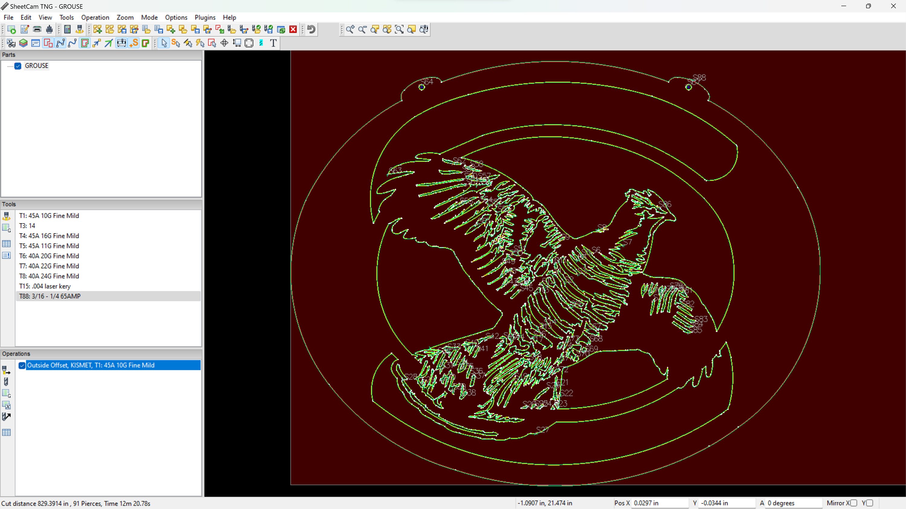 Grouse Dxf File for Cnc Plasma Cutting, Bird Vector File for Laser ...
