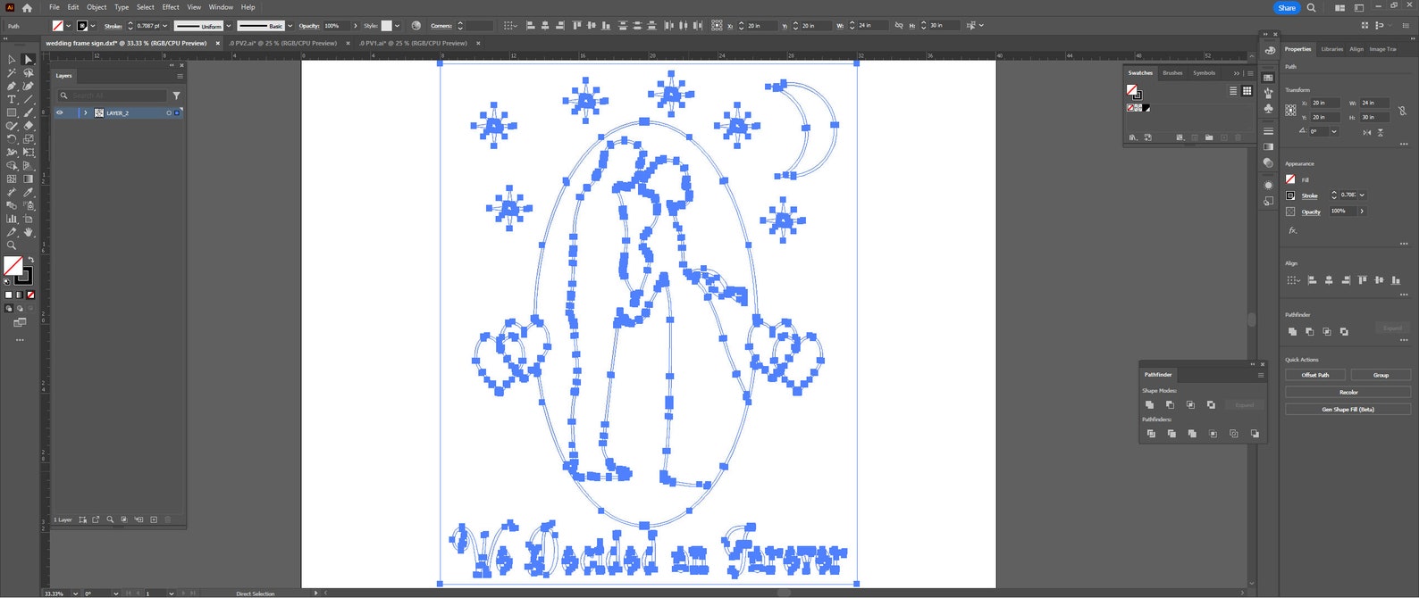 Wedding Sign SVG: CNC Plasma DXF, Laser Cut File, Cricut Waterjet ...