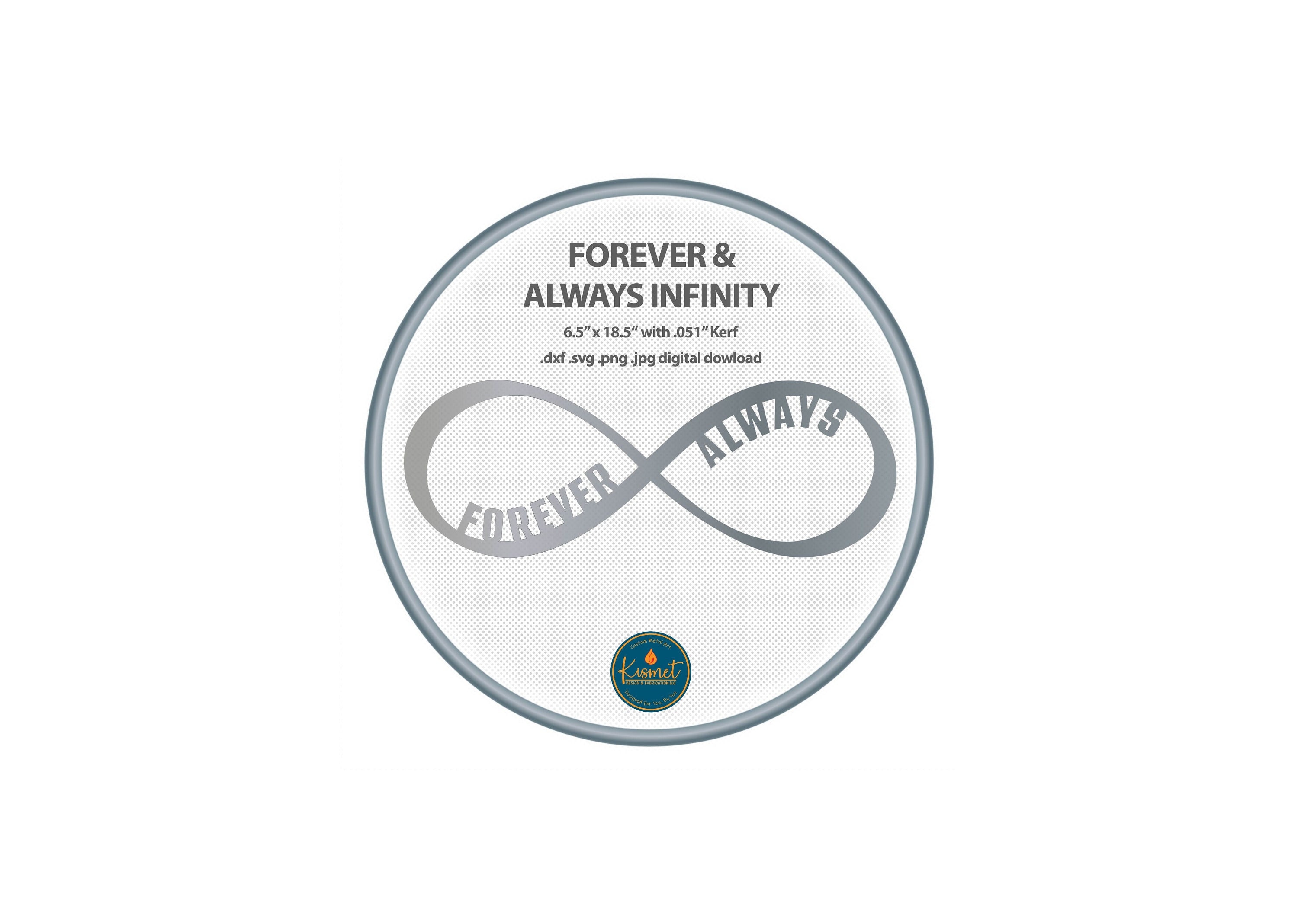 Wedding Infinity Sign, DXF SVG PNG, Plasma Laser Xtool Cut Files ...
