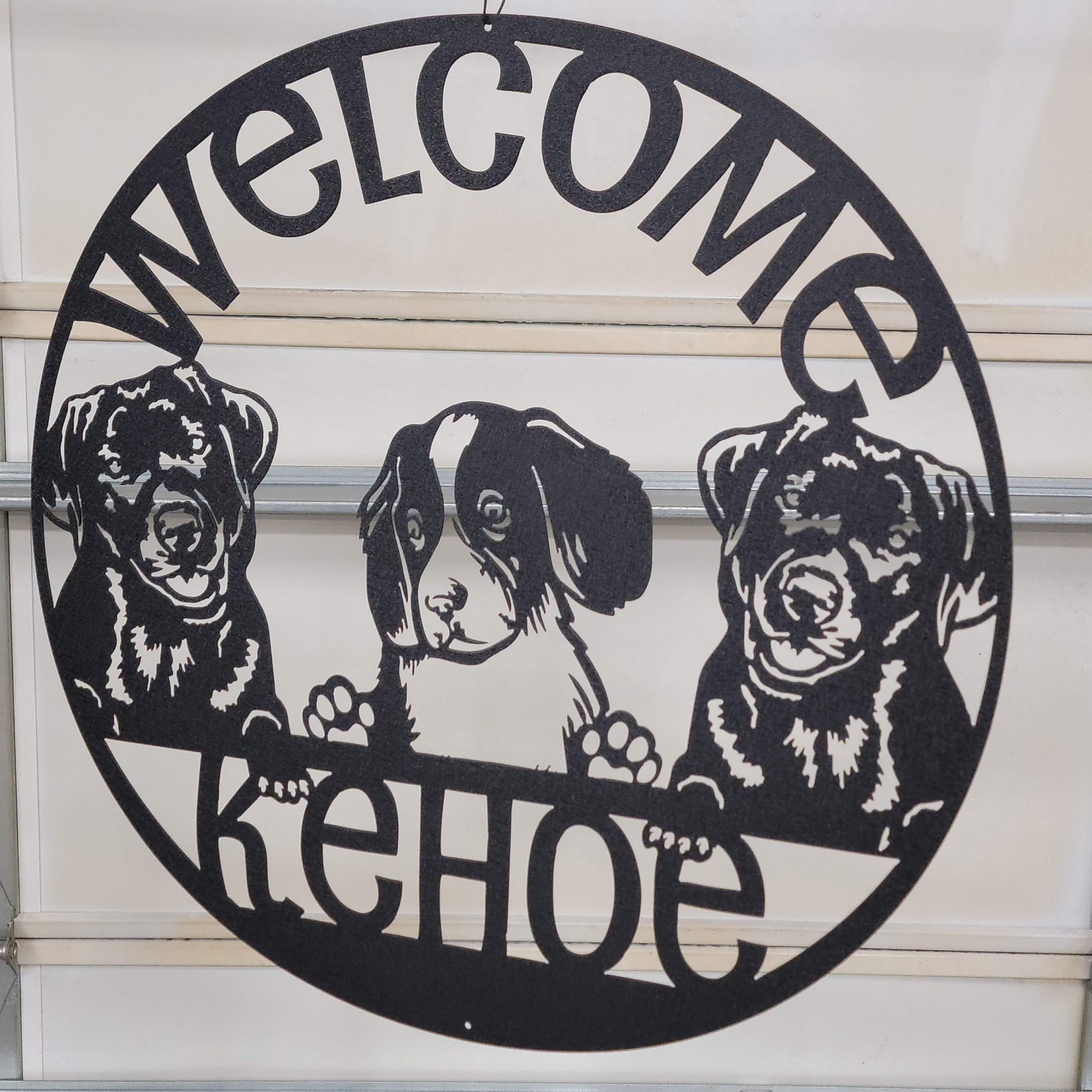 Personalized Welcome Dog Sign Svg, Dxf Files for CNC Plasma, Laser Cut ...