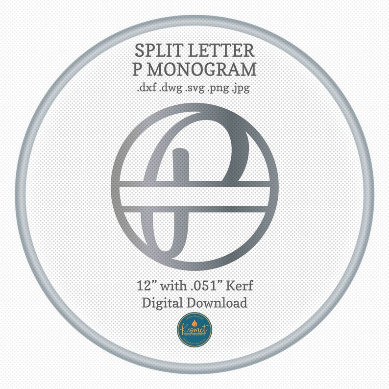 Split Letter Monogram Svg Files for Laser Cut Signs, Letter P Monogram ...