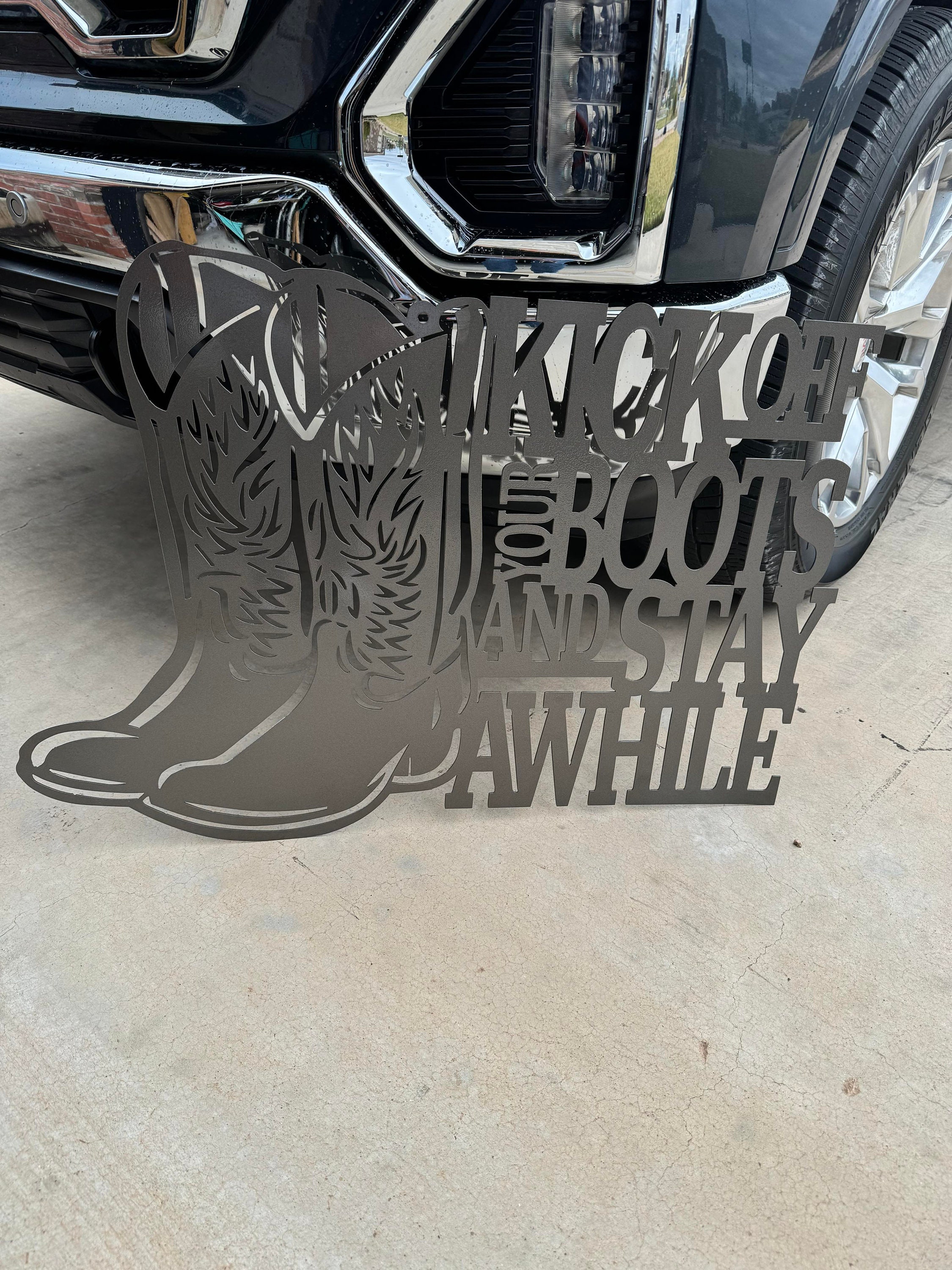 Cowboy Boots Cut File for Plasma Cut Western Decor, Cowboy Sign Laser ...